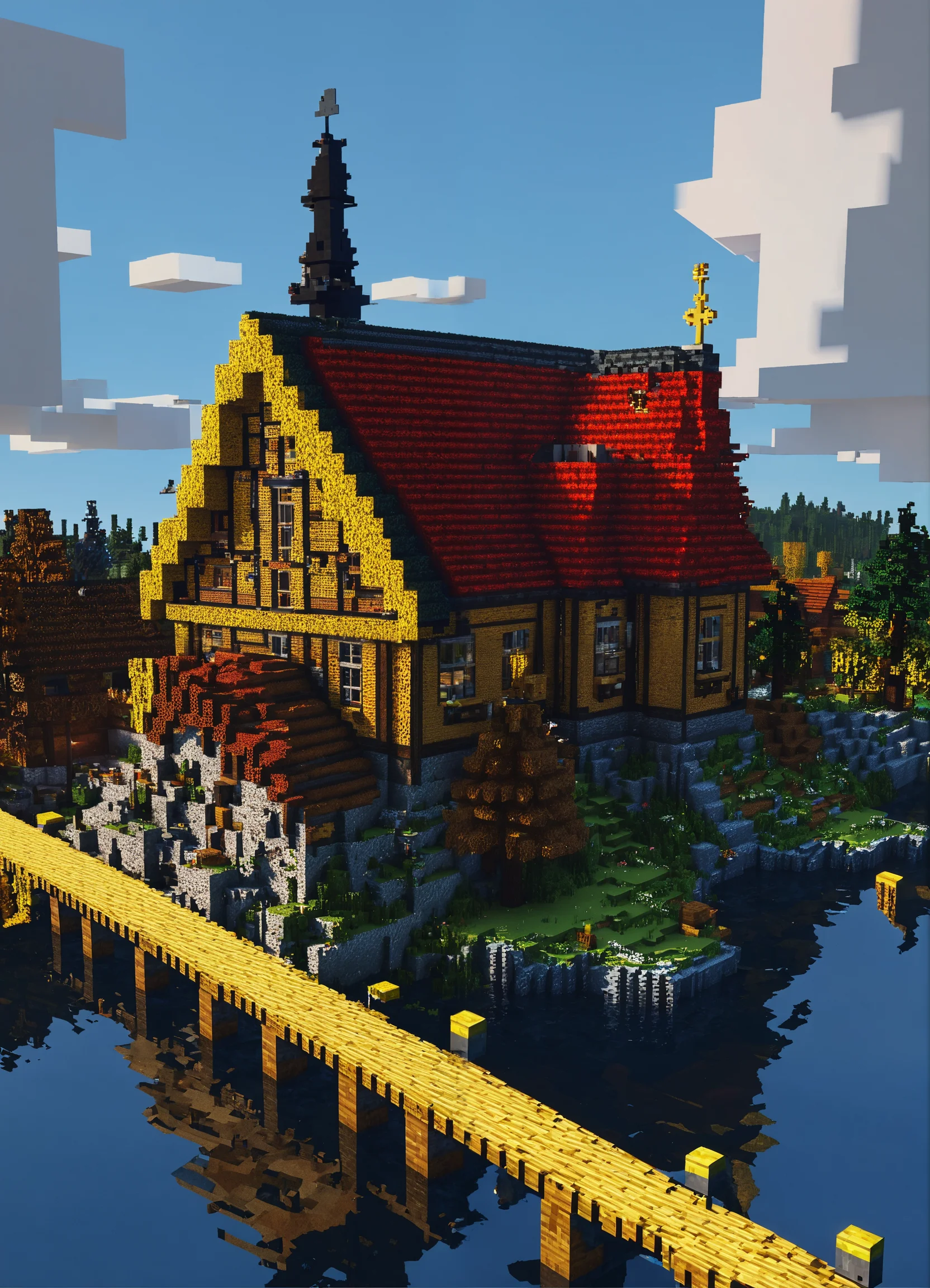 Lexica - A picture of sweden with minecraft style