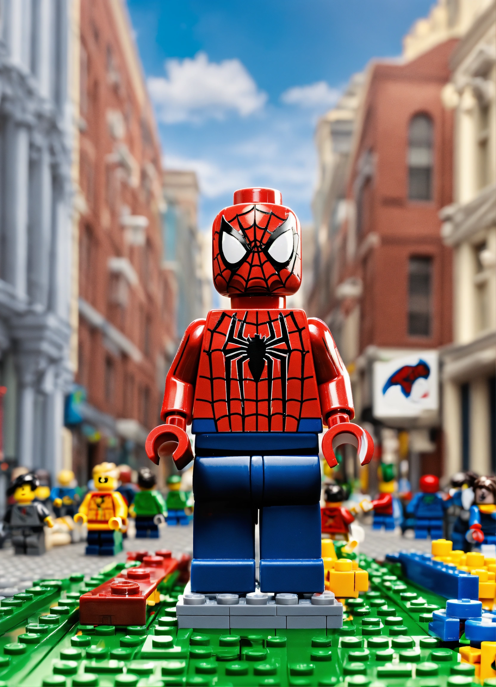 Lexica - Lego spiderman ,8k,papular lego ,in the city