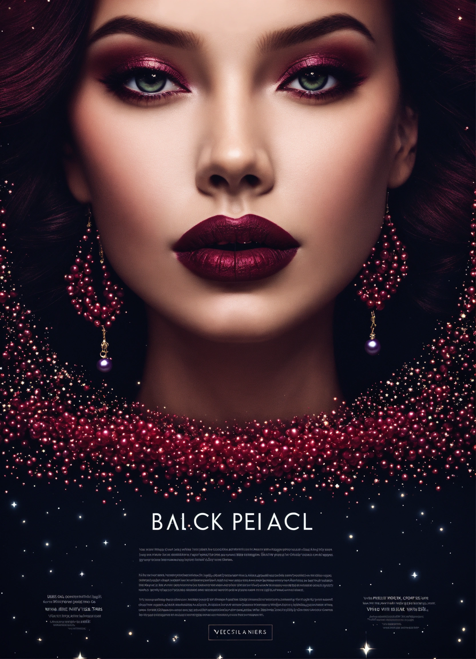 Lexica - Vector graphics, bright design - advertisement of black pearls ...
