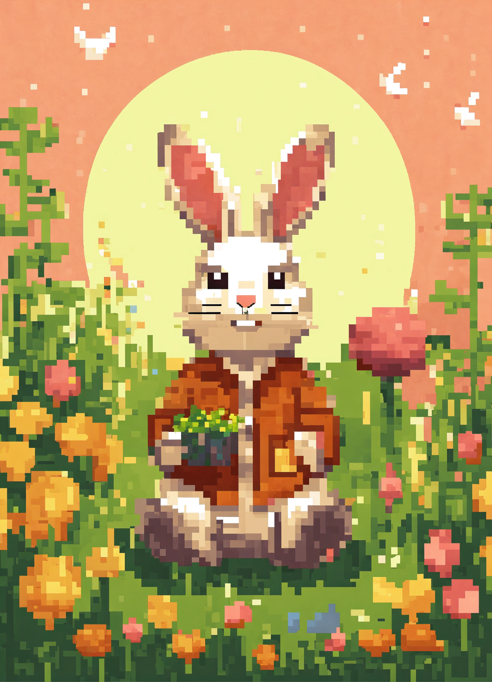 Lexica - Hello, bunny. He hops in the garden, finding a warm burrow to ...