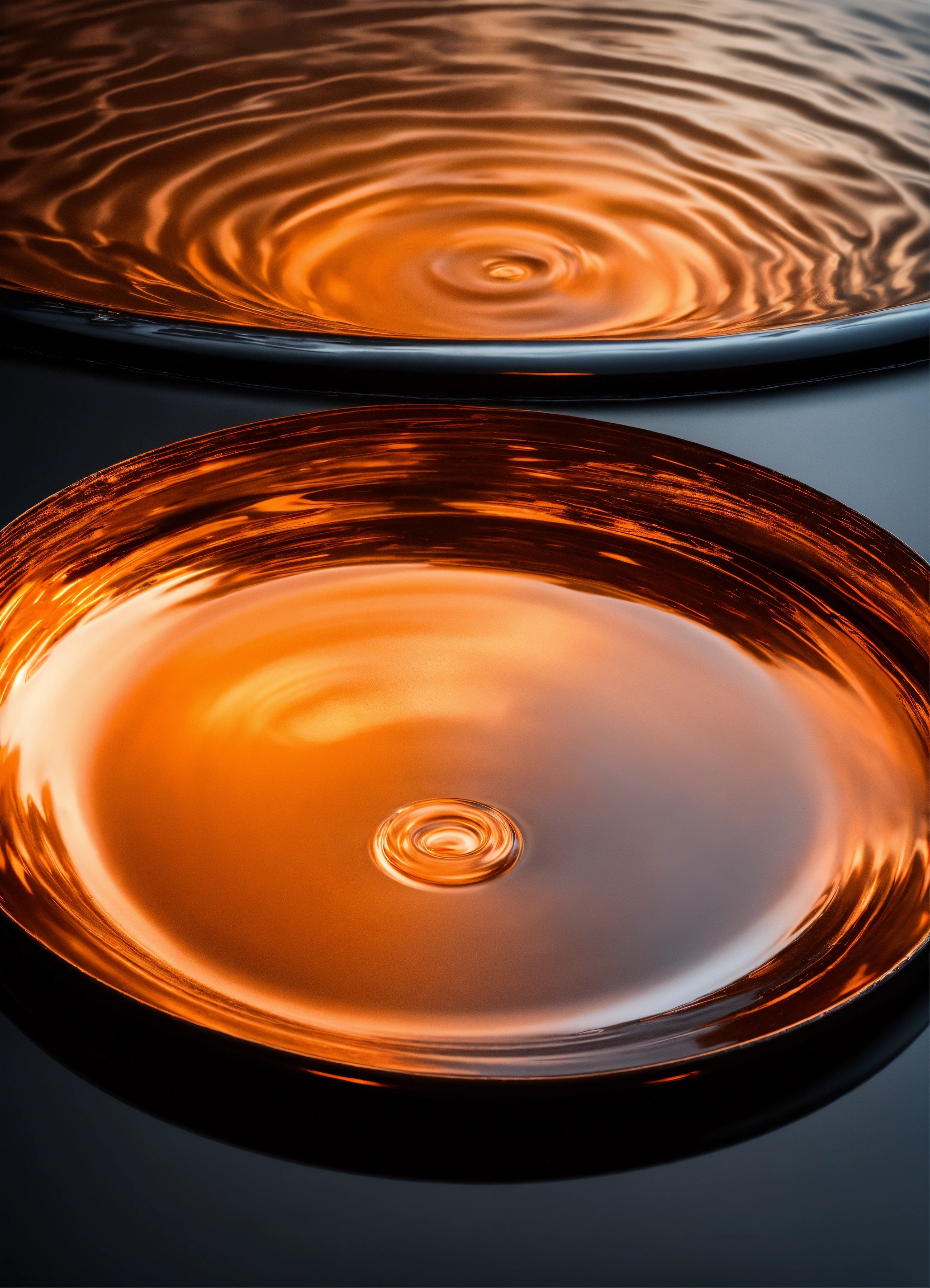 Lexica - Hyper realistic opaque orange circular metallic frozen water ...
