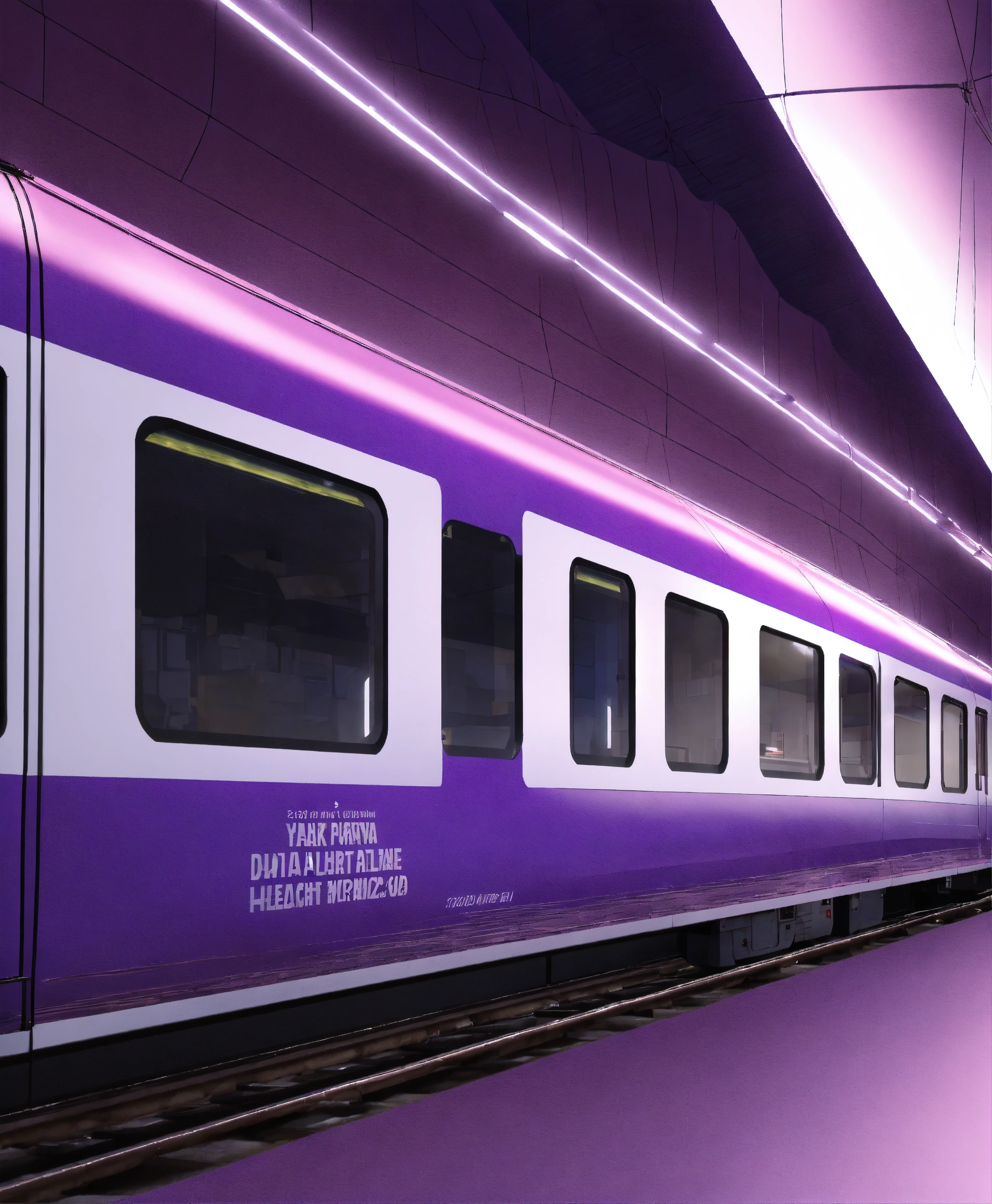 Lexica - 3D rendered image from a side perspective, capturing a train ...