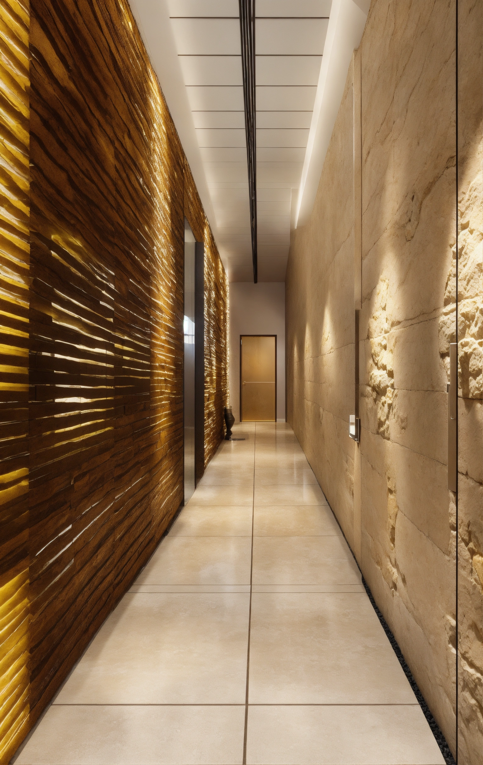 Lexica - Airport corridor, one side of the corridor full height glass ...