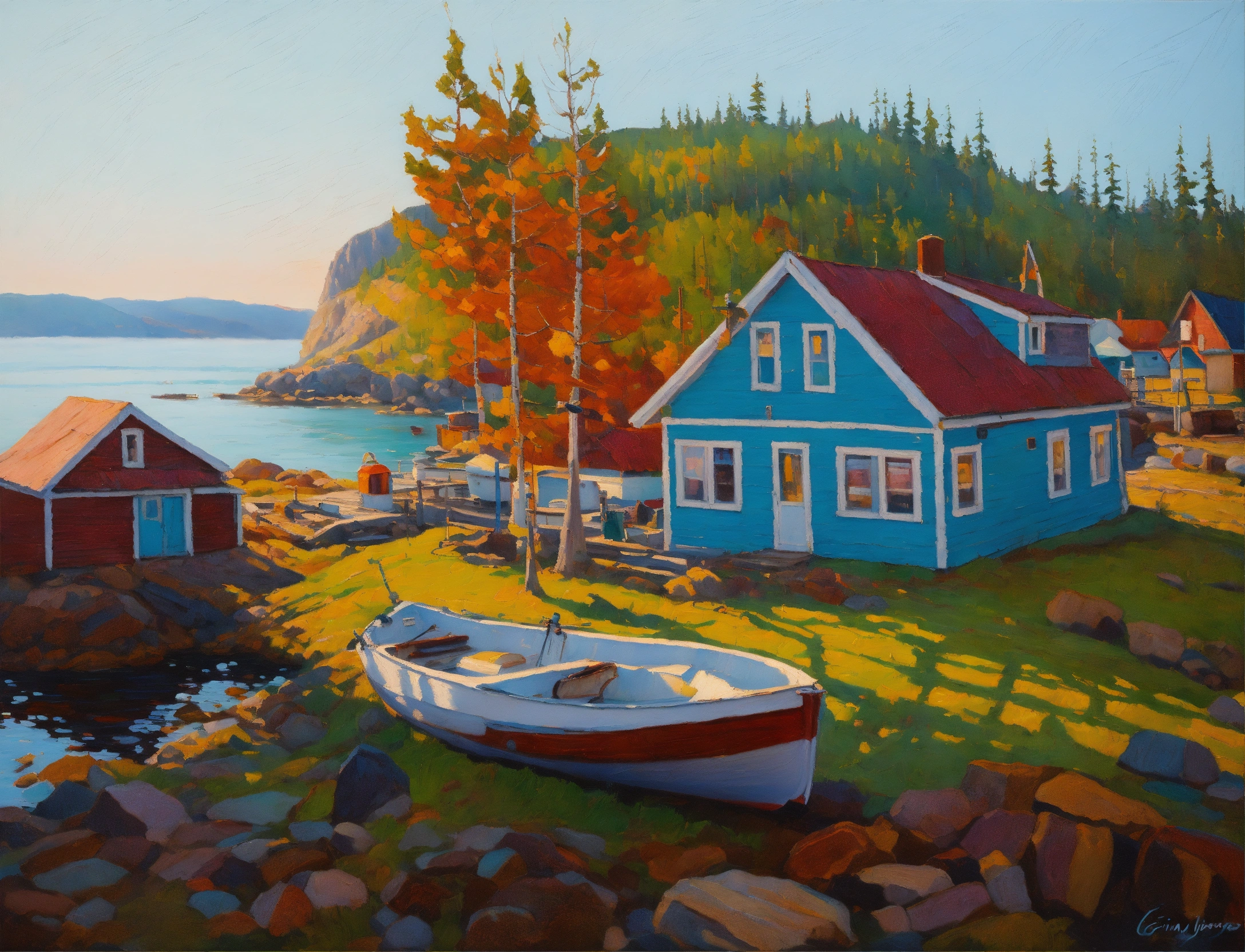 Lexica - Ocean, seashore, gaspé cliff, labrador landscape, rpg style ...