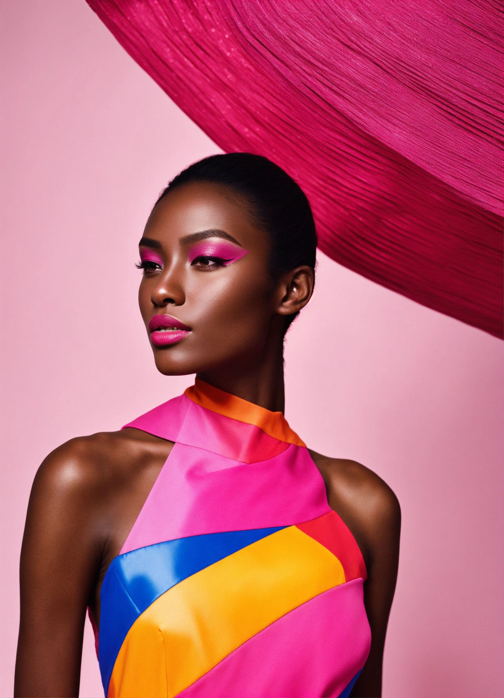 Lexica - Fashion photoshoot, Slim tall dark skinned supermodel, in ...