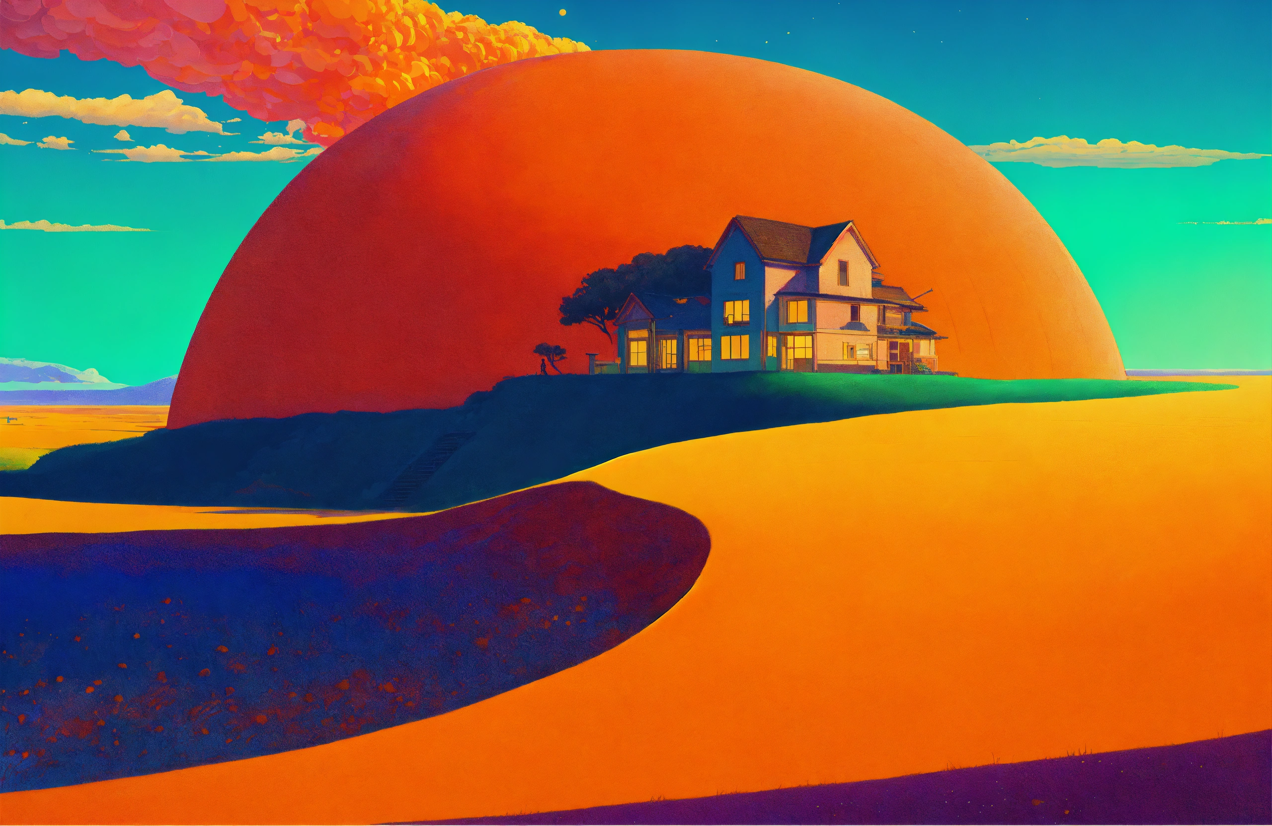 Lexica - A colorful vibrant closeup portrait of a floating body and ...