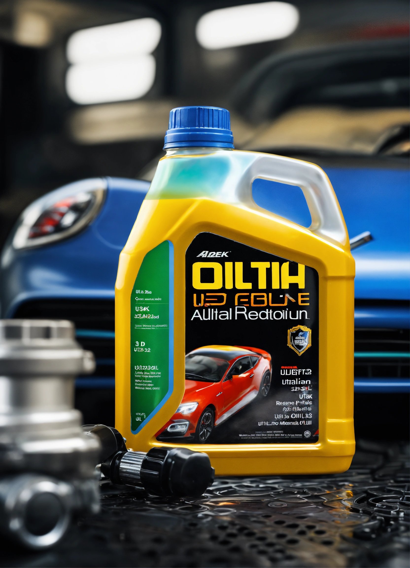 Lexica - Changing car engine oil, ultra-realistic in ultra-definition 32k.