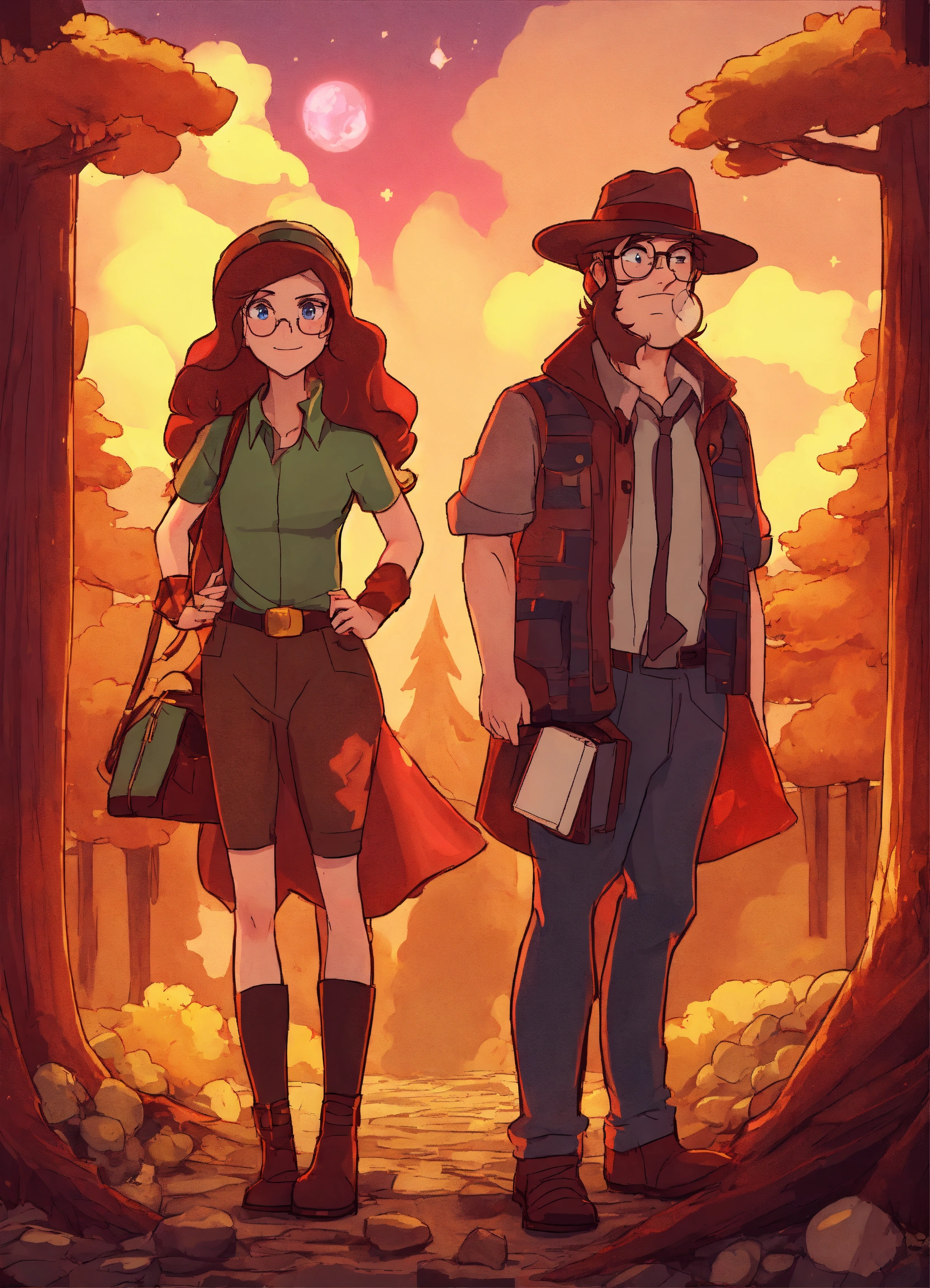 Lexica - Man and wooman , style Gravity Falls