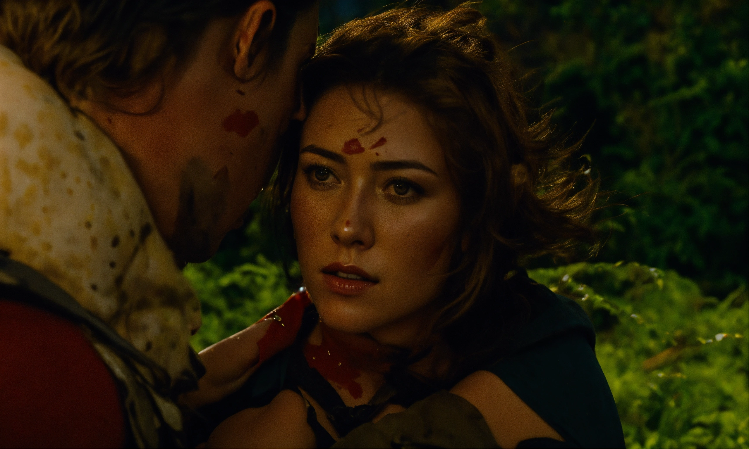 Lexica - A woman with minor scrapes and bruises being rescued from ...