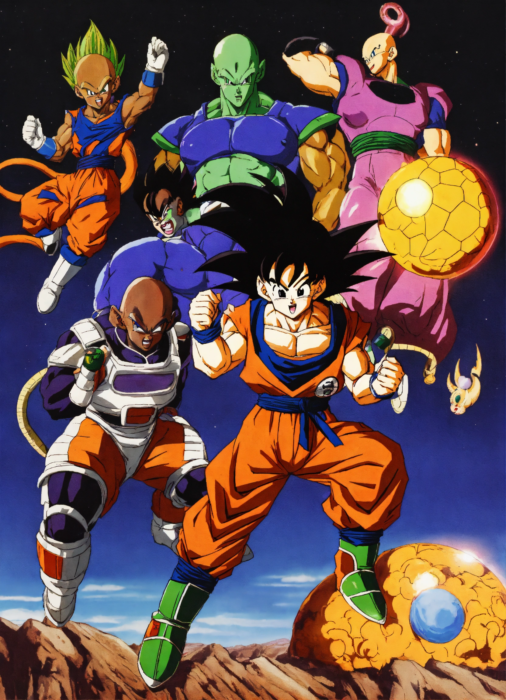 Lexica - 80s anime dragon ball z black characters aliens