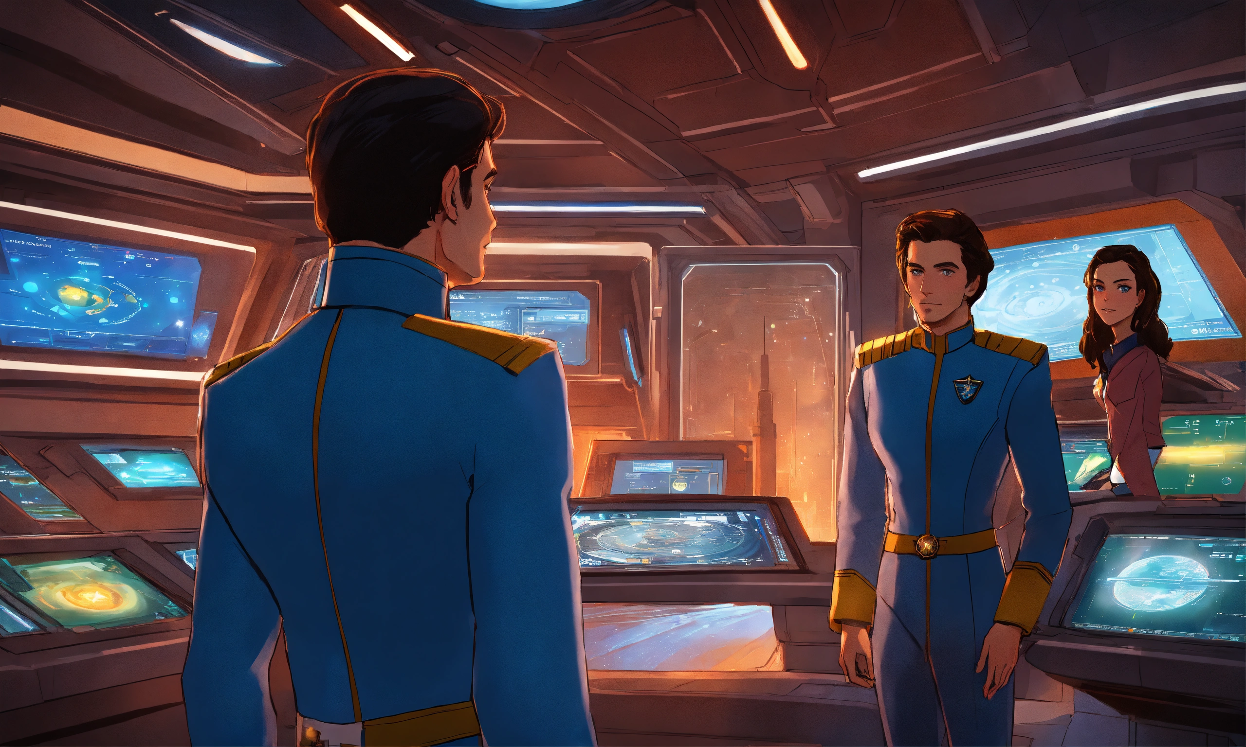 Lexica - Rugged and scruffy Galactic Federation general standing at the ...