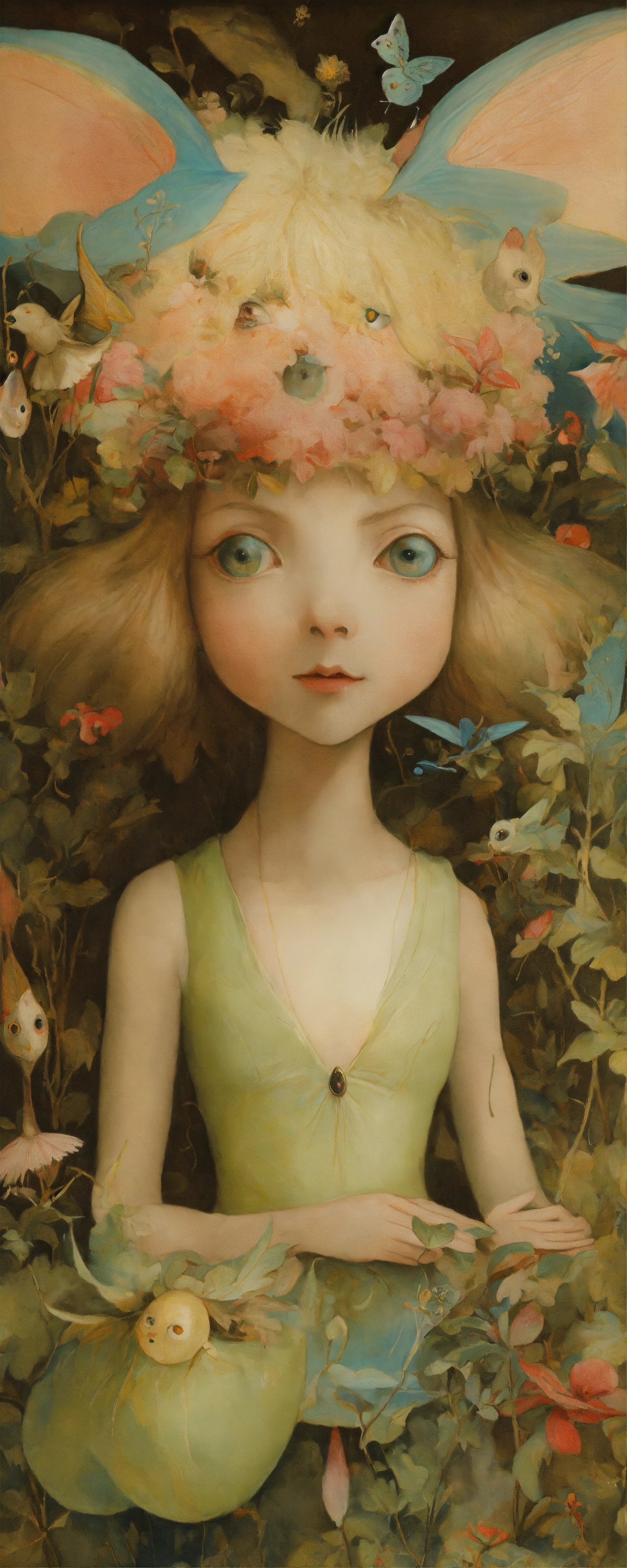 Lexica - "A bizarre portrait of a mischievous fairy with mesmerizing ...