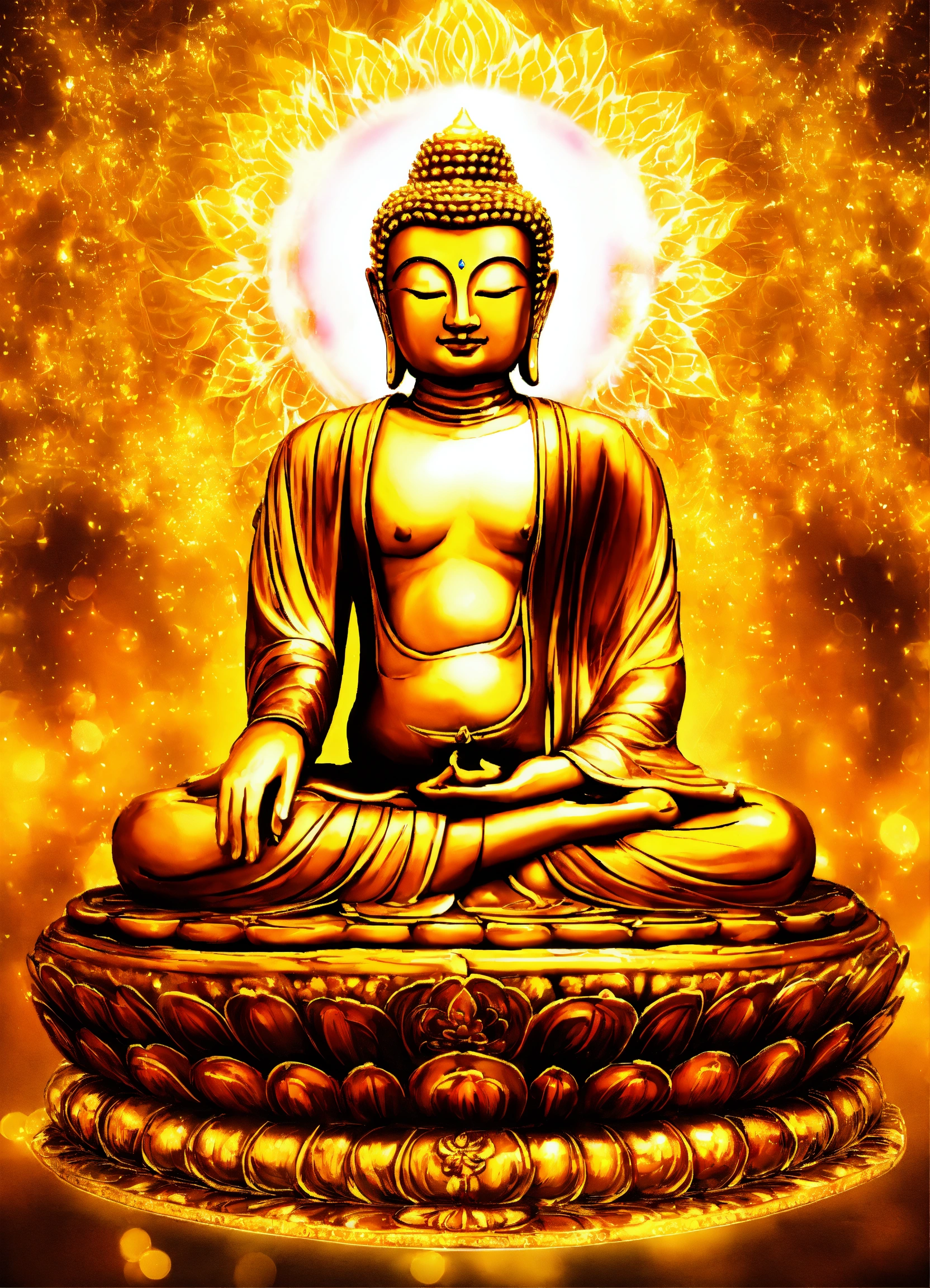Lexica - Buddhastyle, sacred aura, holy light, budda is skinned gold ...