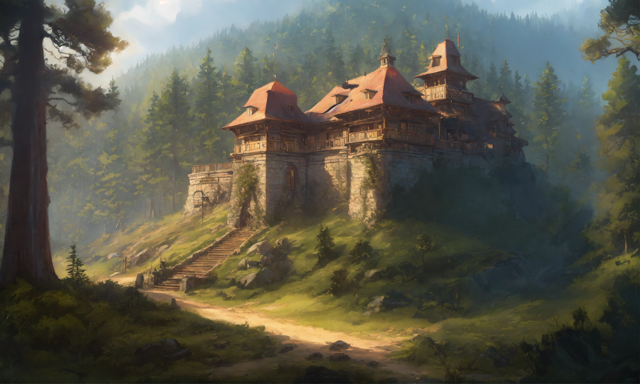 Lexica - Map of Colonial frontier fort surrounded by pine forest ...