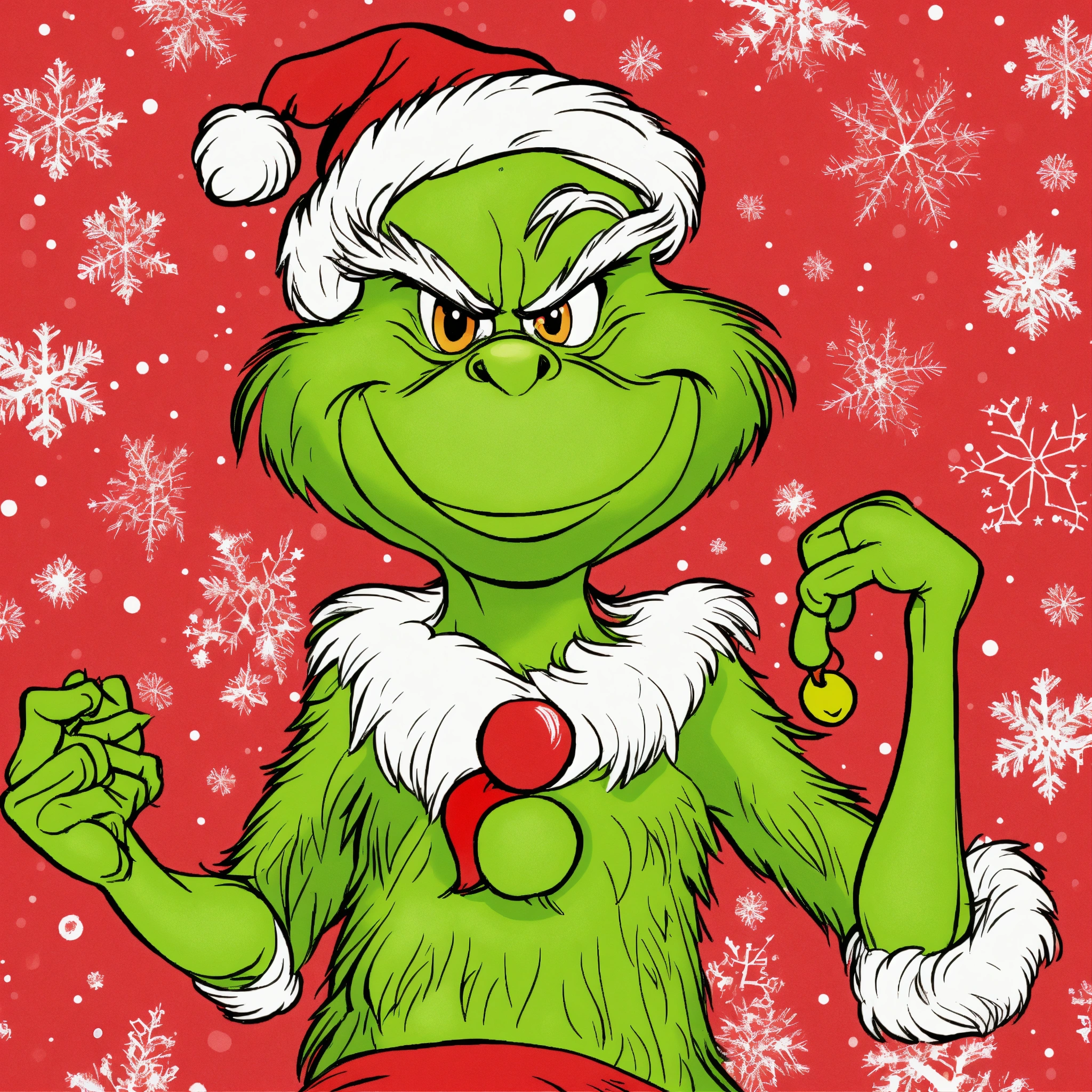 Lexica - The disney grinch on a white background