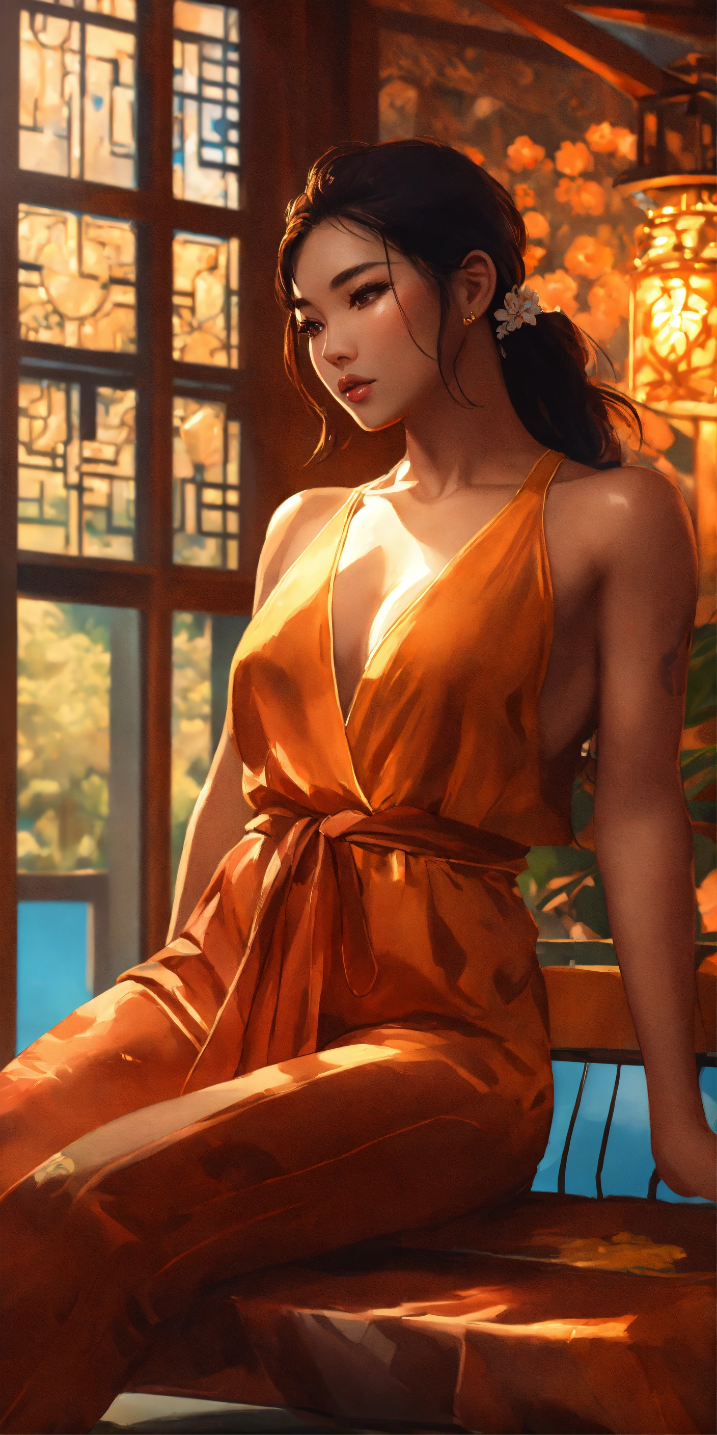 Lexica - Stunning woman, Asian physique, cinnamon color skin, social media influencer, highly ...