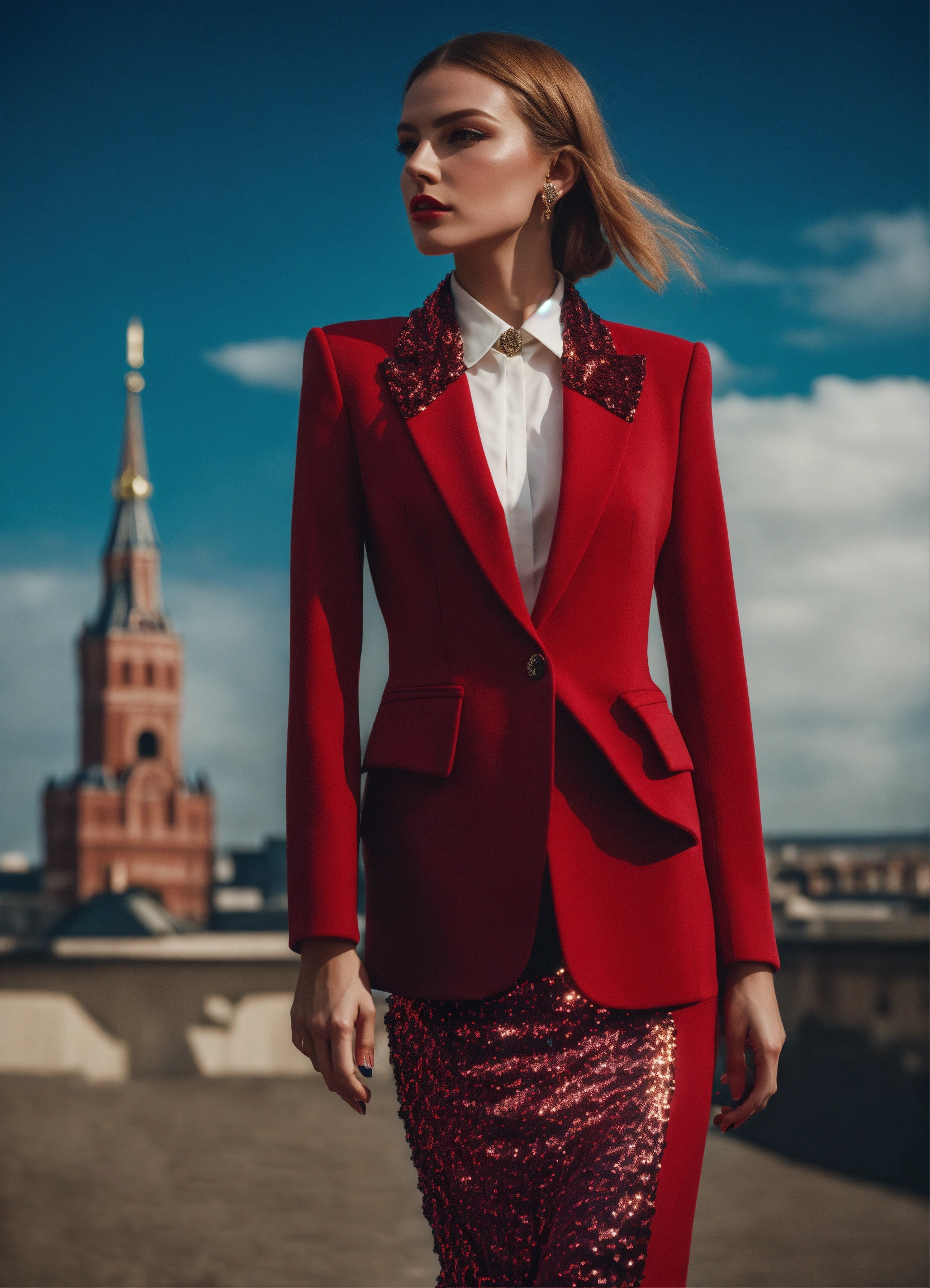 Lexica - Portrait of haute couture beautiful russian fashion model ...