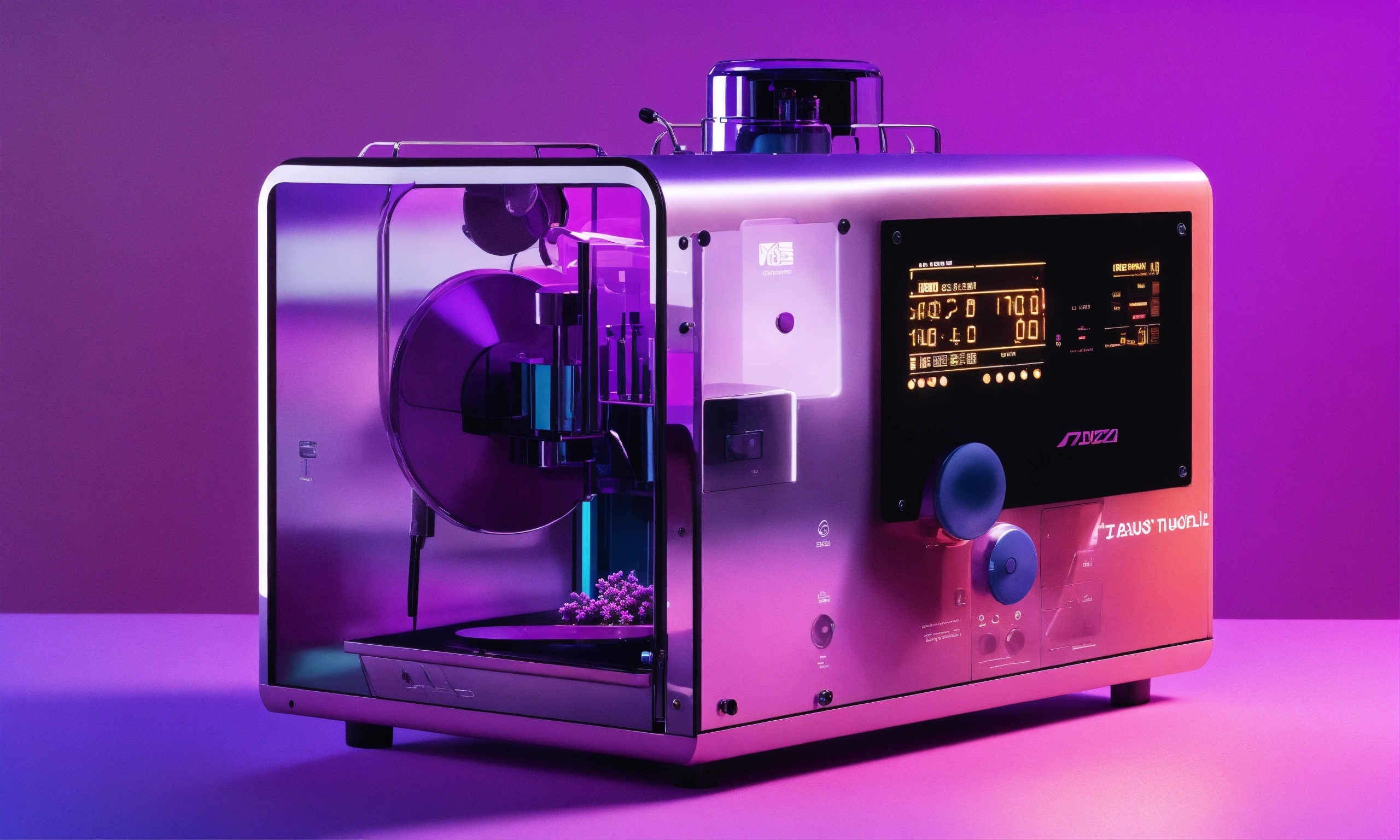 Lexica - A whasing machine in lavender color, in the back a gradient ...