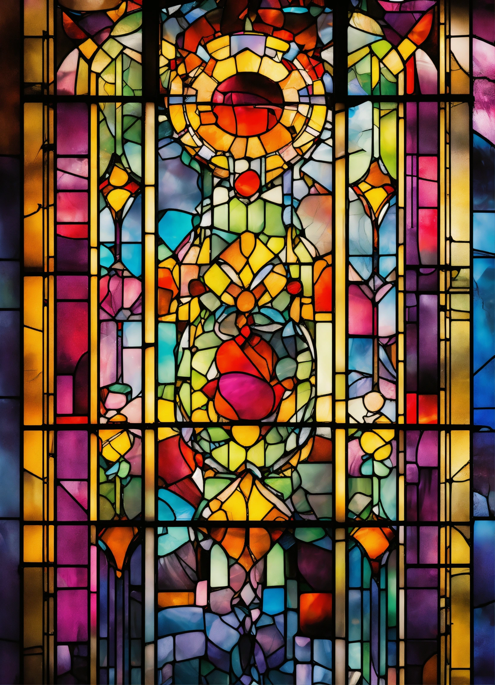 Lexica - Stained glass, abstract graffiti tag brush comic art. Comic ...