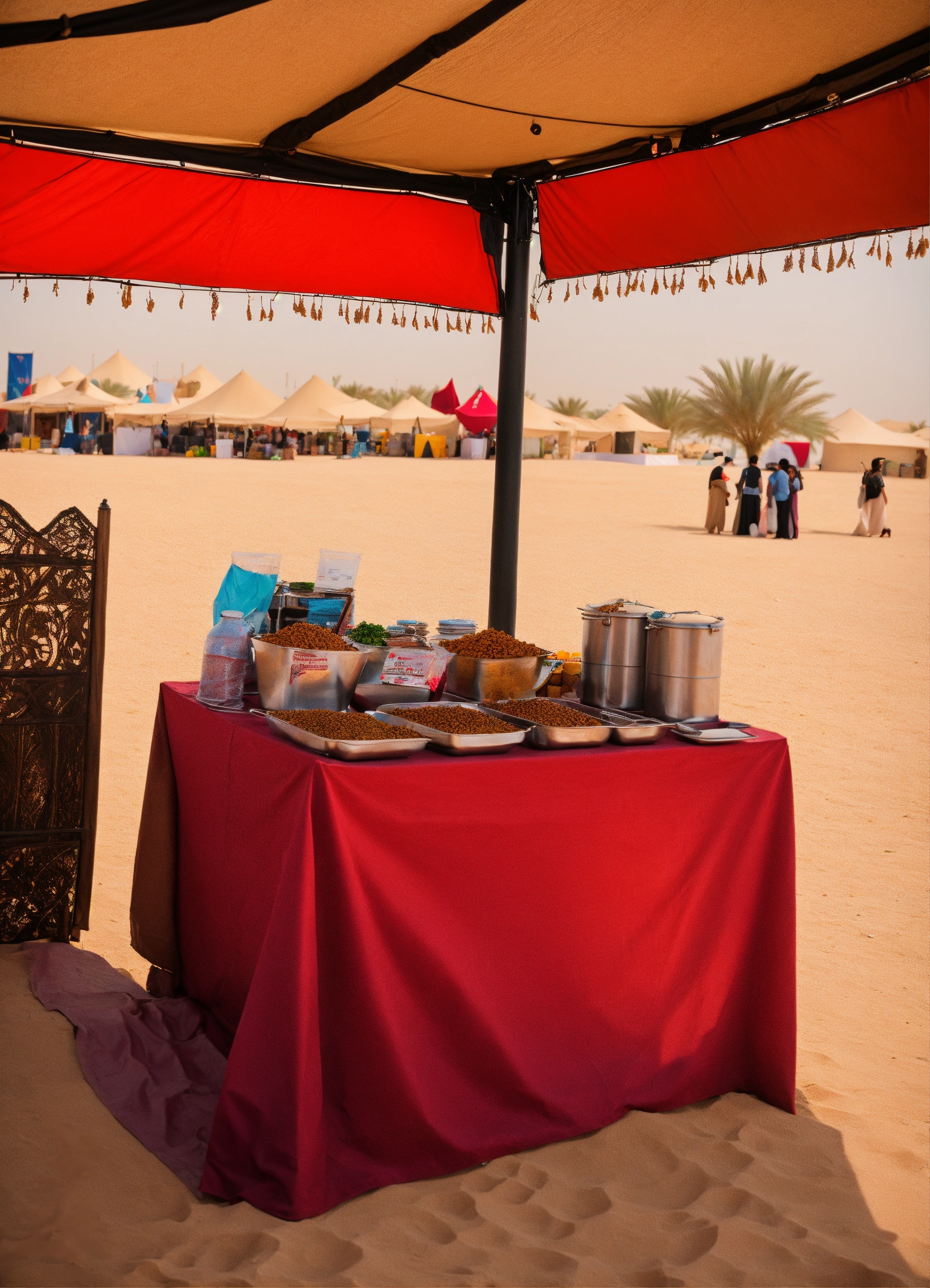 Lexica - Bahrain Oasis Street Food Festival desert environment, small ...