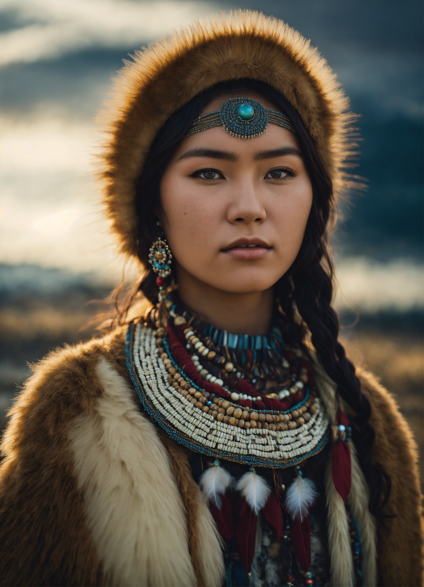 Lexica - Chukchi woman, young, 18 years old, beautiful, wearing ...