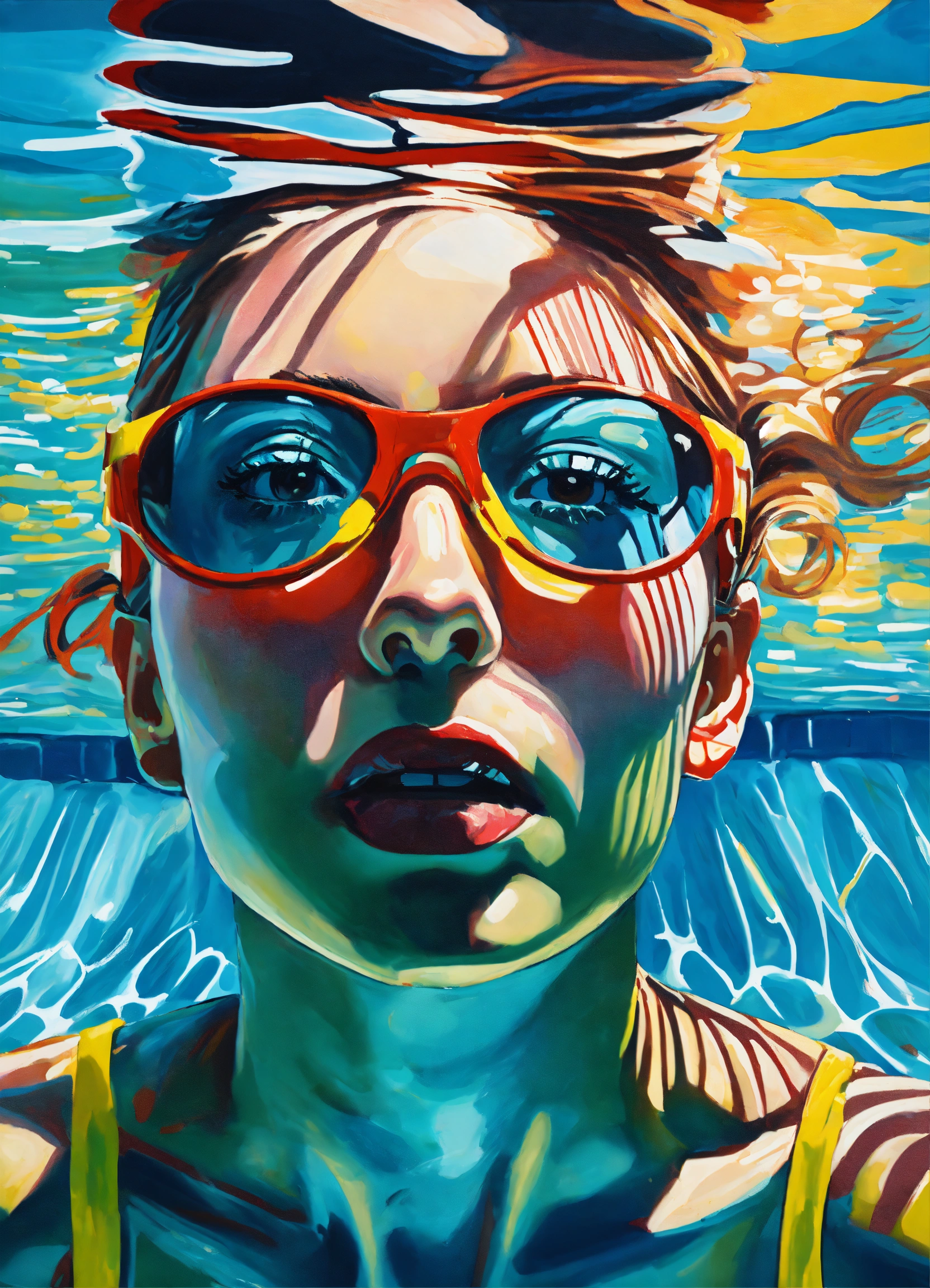 Lexica - Artistic creation of pop art style painter Maud Ovize, oil ...