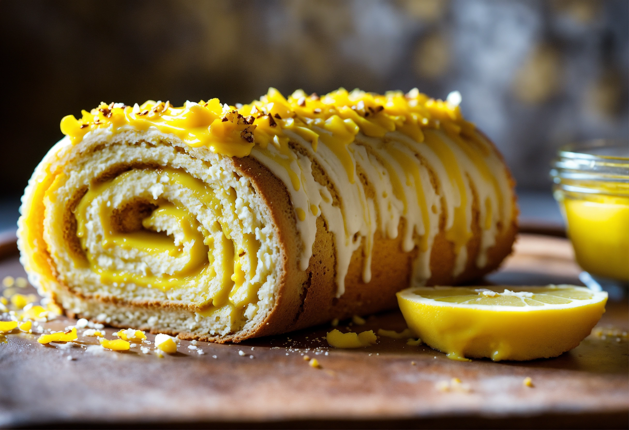 Lexica - Capture the essence of a swiss roll with lemon curd in a ...