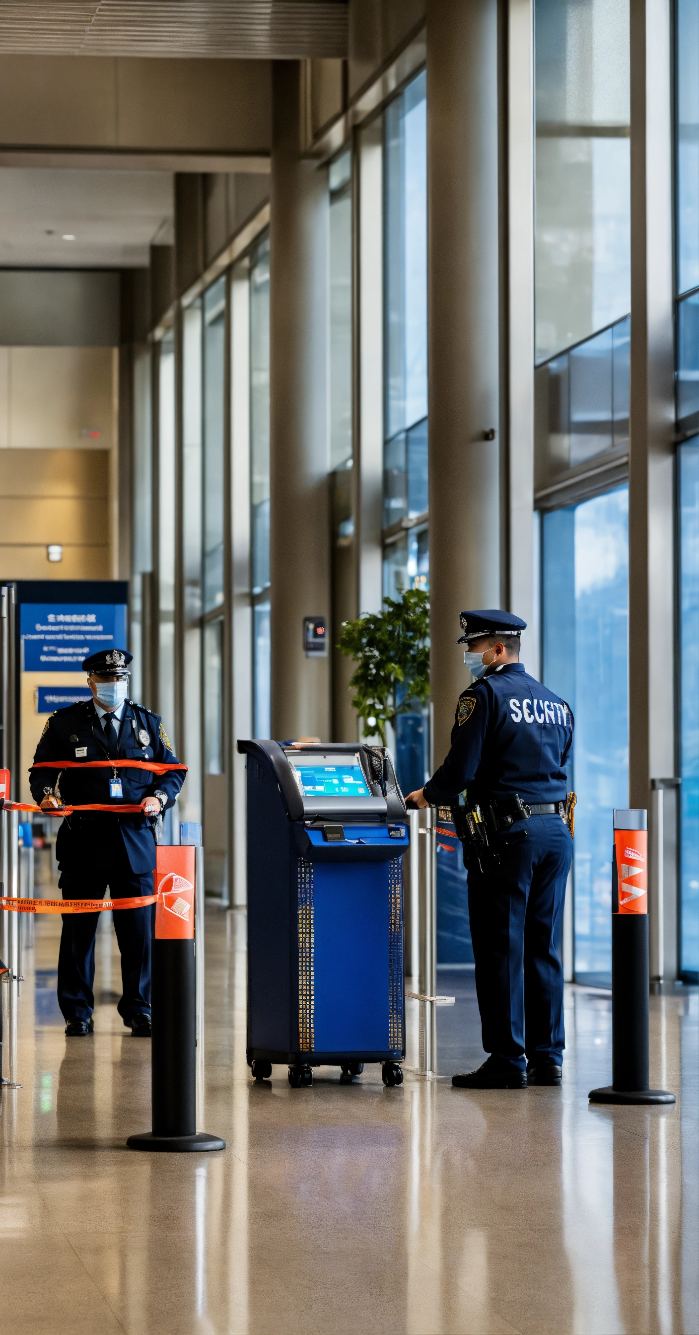 Lexica - Security officers strictly check visitors' bags and electronic ...