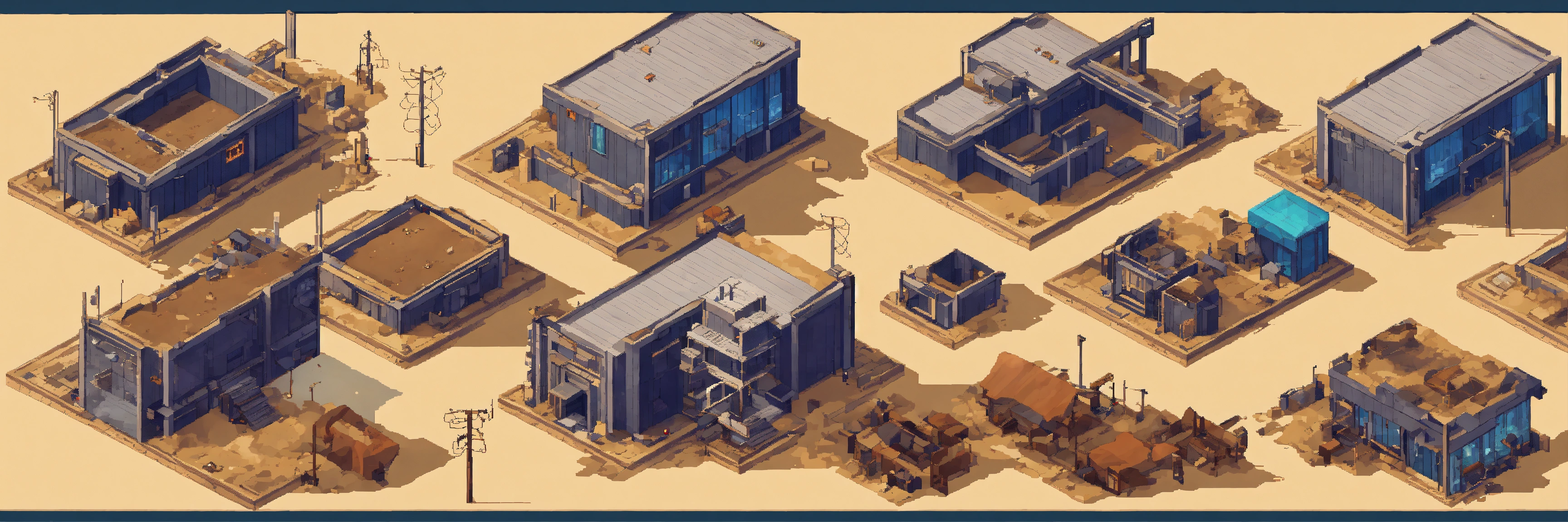 Lexica - Isometric. Upgrade evolution progression of a post-apocalyptic ...