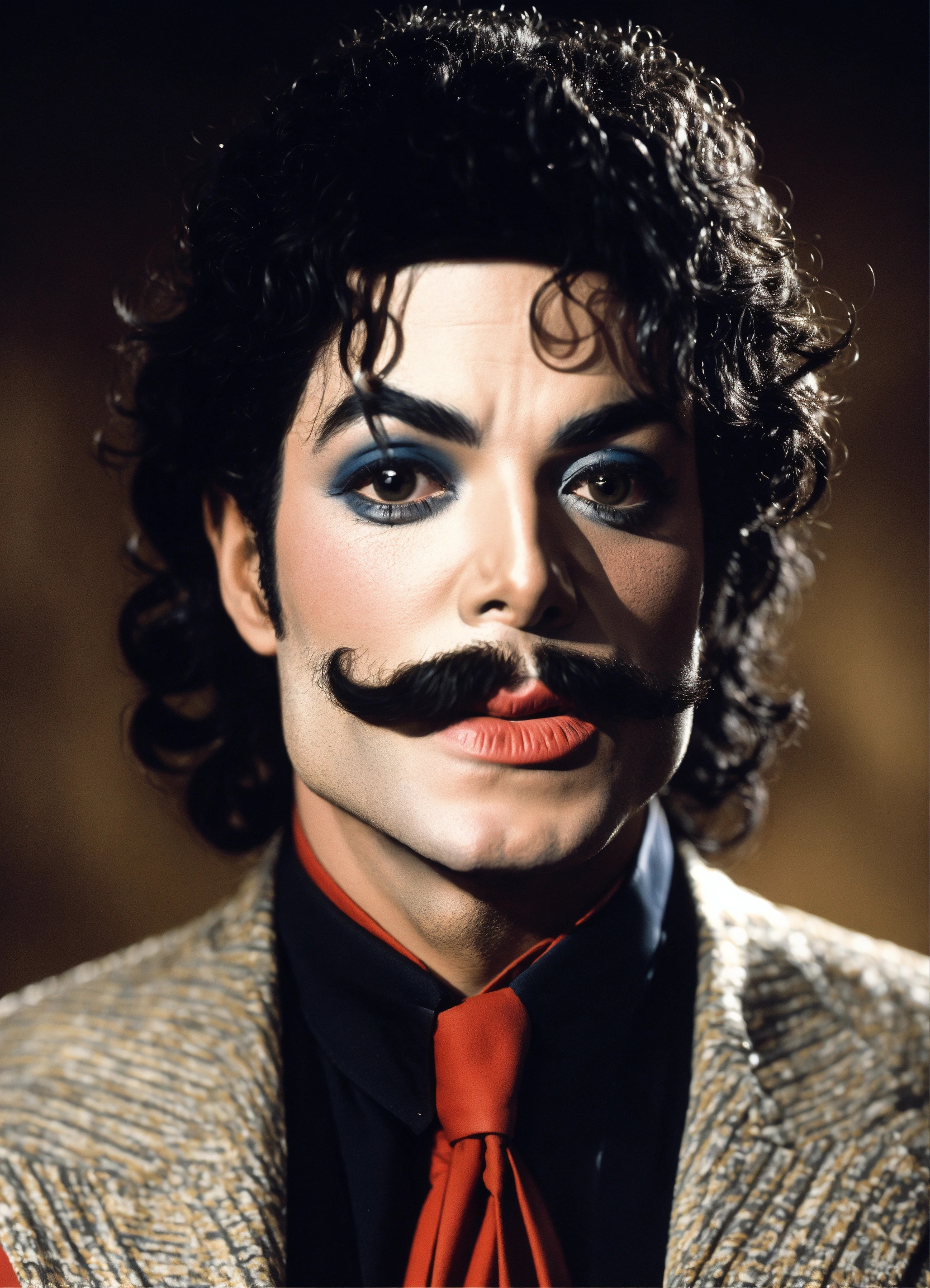 Lexica - Michael jackson disguised as charley chaplin with his moustache