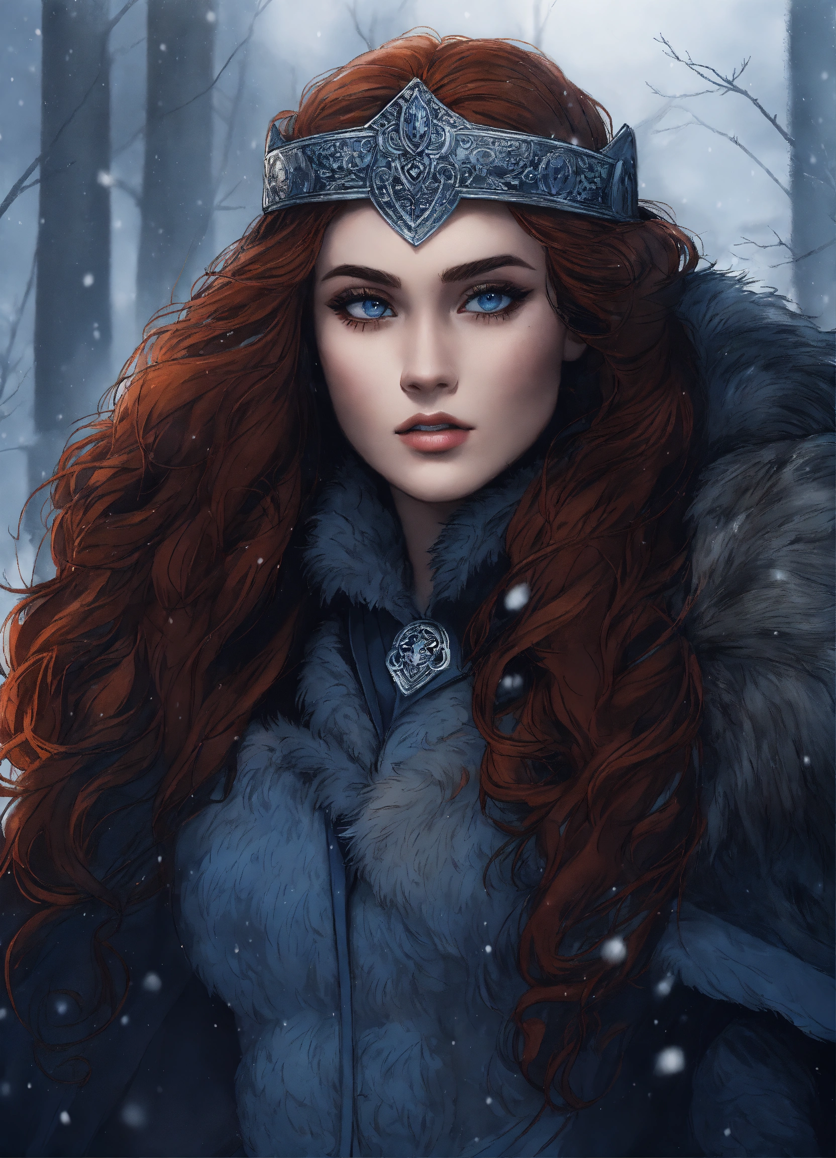Lexica - "Veronica Lodge as wildling maiden Sansa Stark", big hair ...