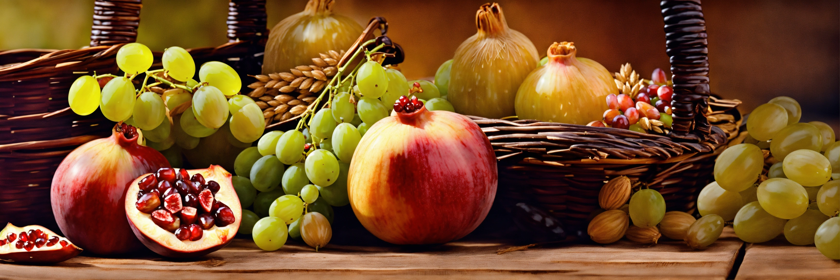 Lexica - A beautiful basket inside Grapes, dates, olives, beautiful ...