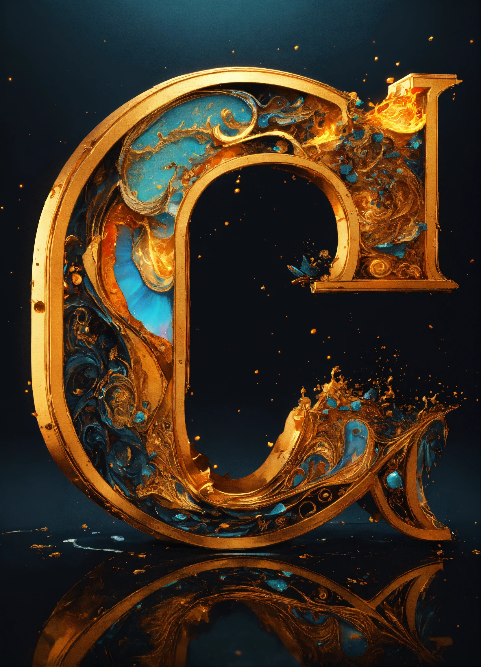 Lexica - An intricate structure of the letter C, Hyperdetailed, Tee ...