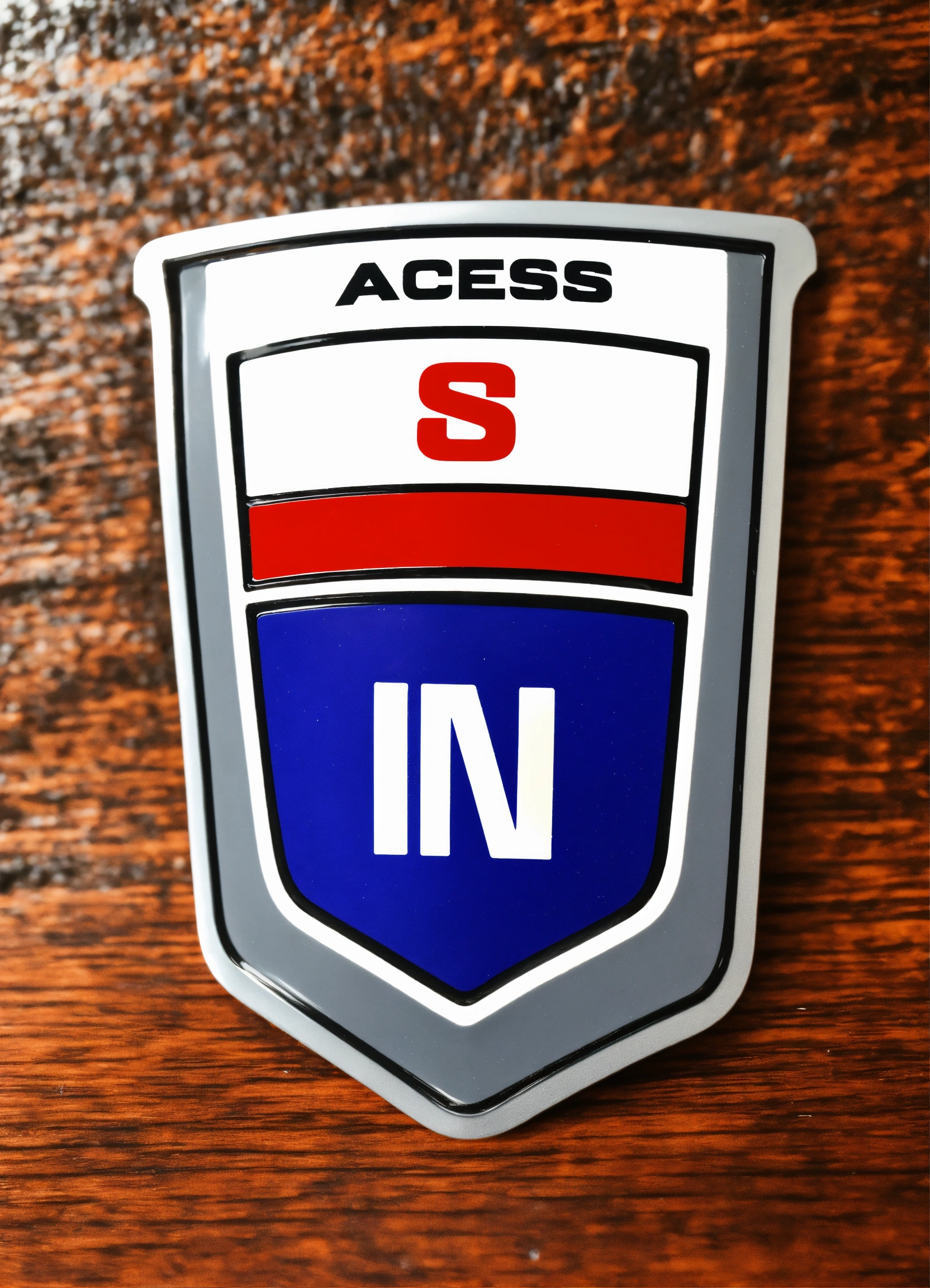 Lexica - Car badge access sticker for motorsports venue, red, white and ...