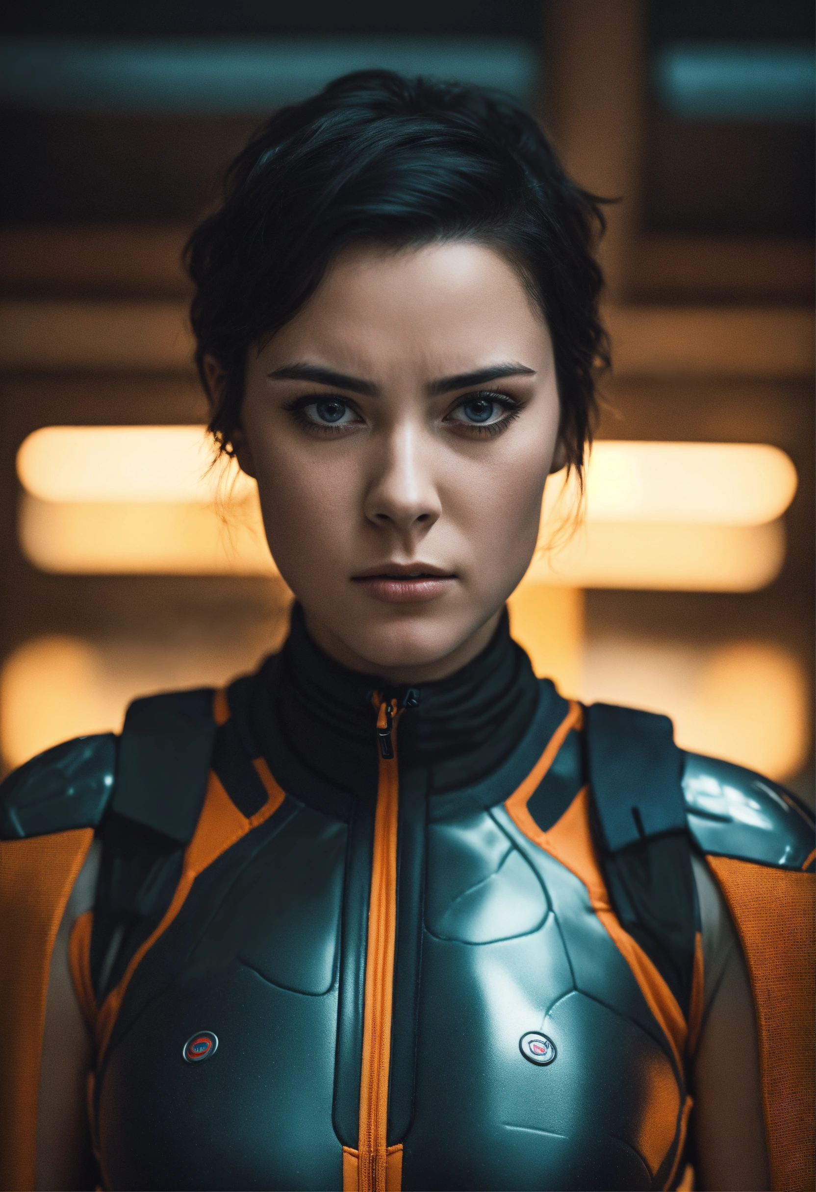 Lexica - A portrait of an ugly 25 years old woman, serious expression ...