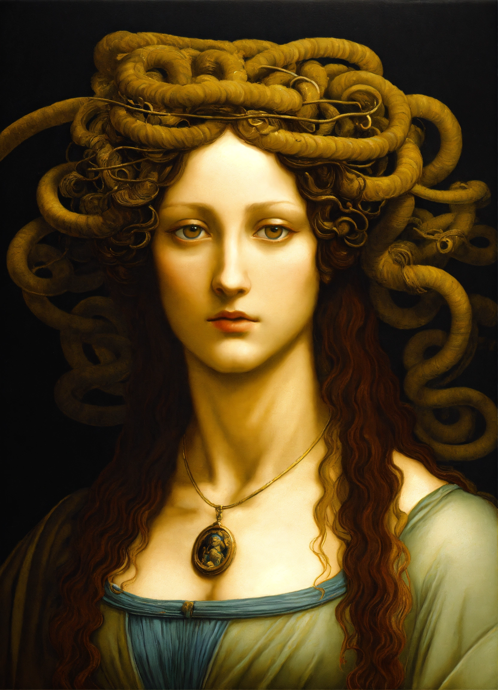Lexica - Realism Leonardo da Vinci painting Medusa