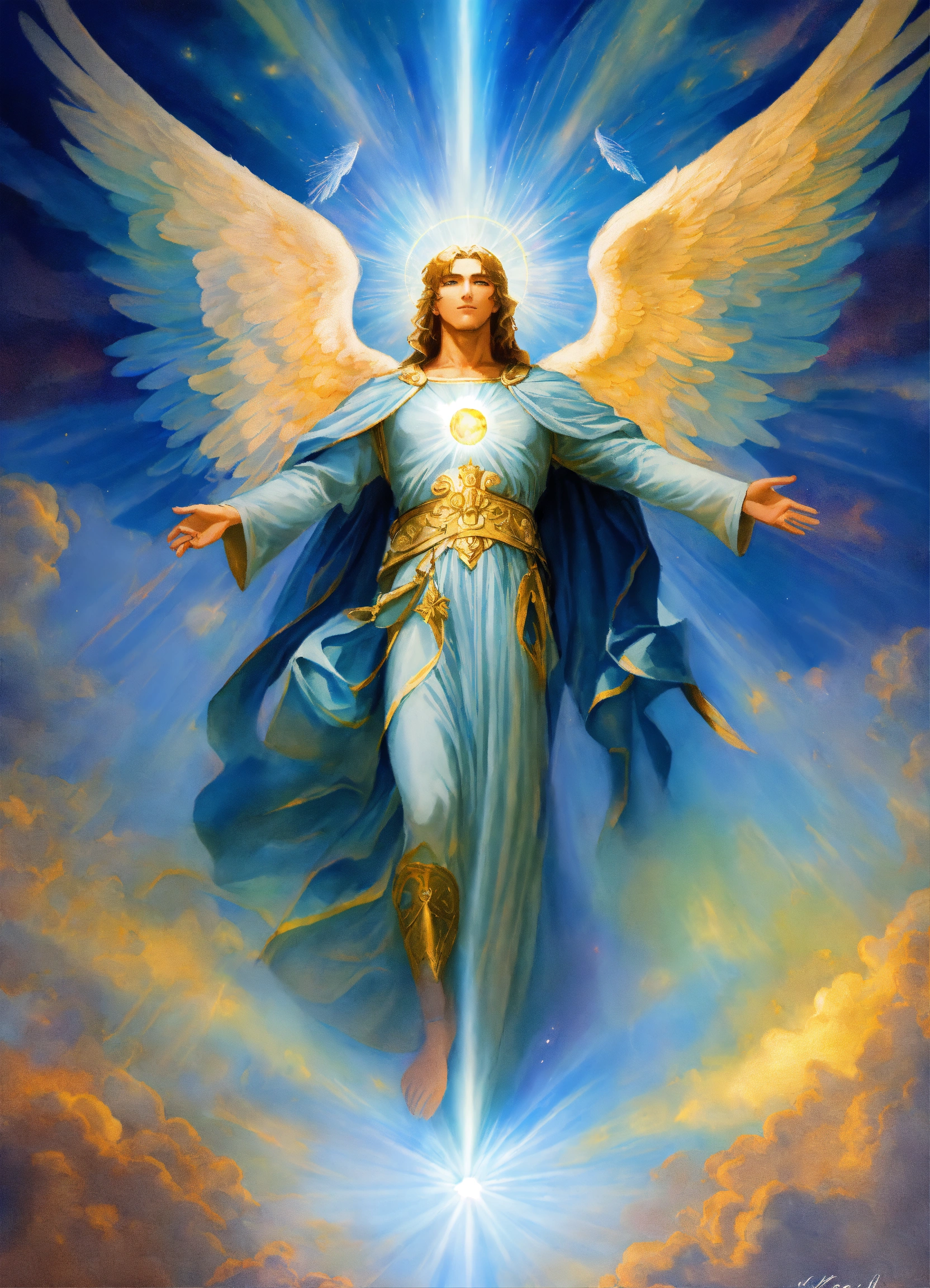 Lexica - Archangel Michael with an elderly visage, mystical presence ...