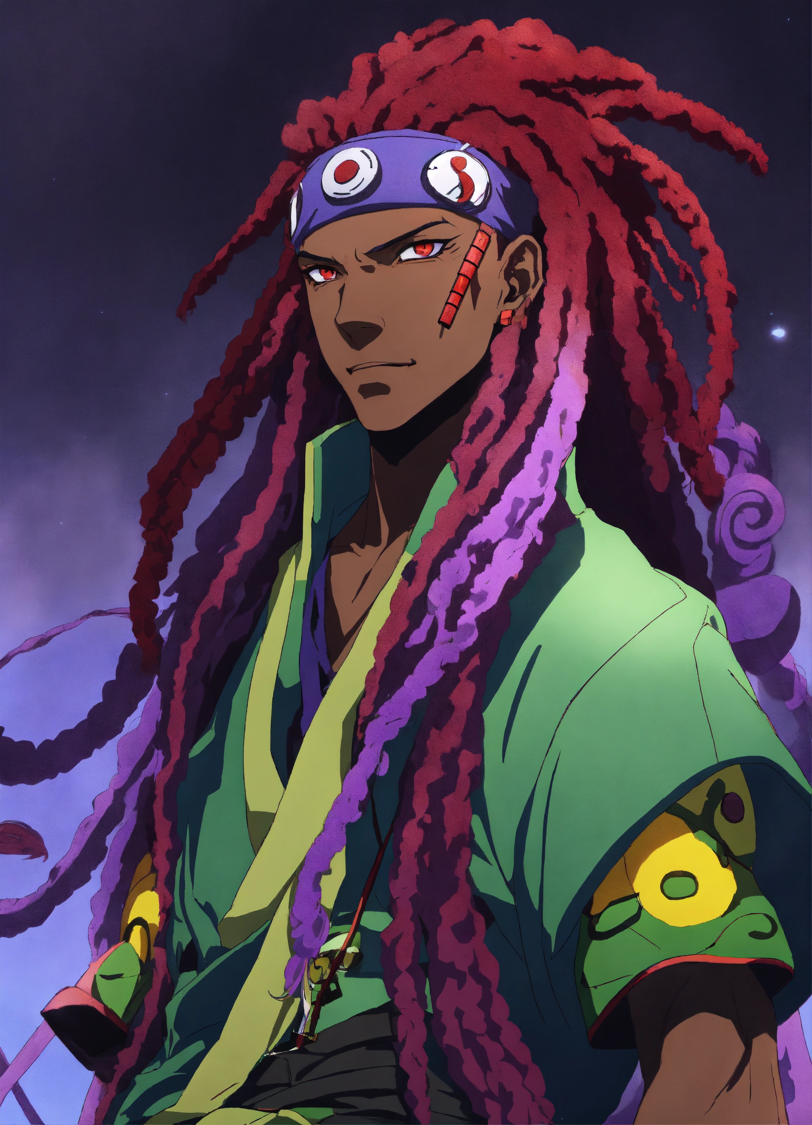 Lexica - African Naruto sage mode Chinoike anime character, fit build ...