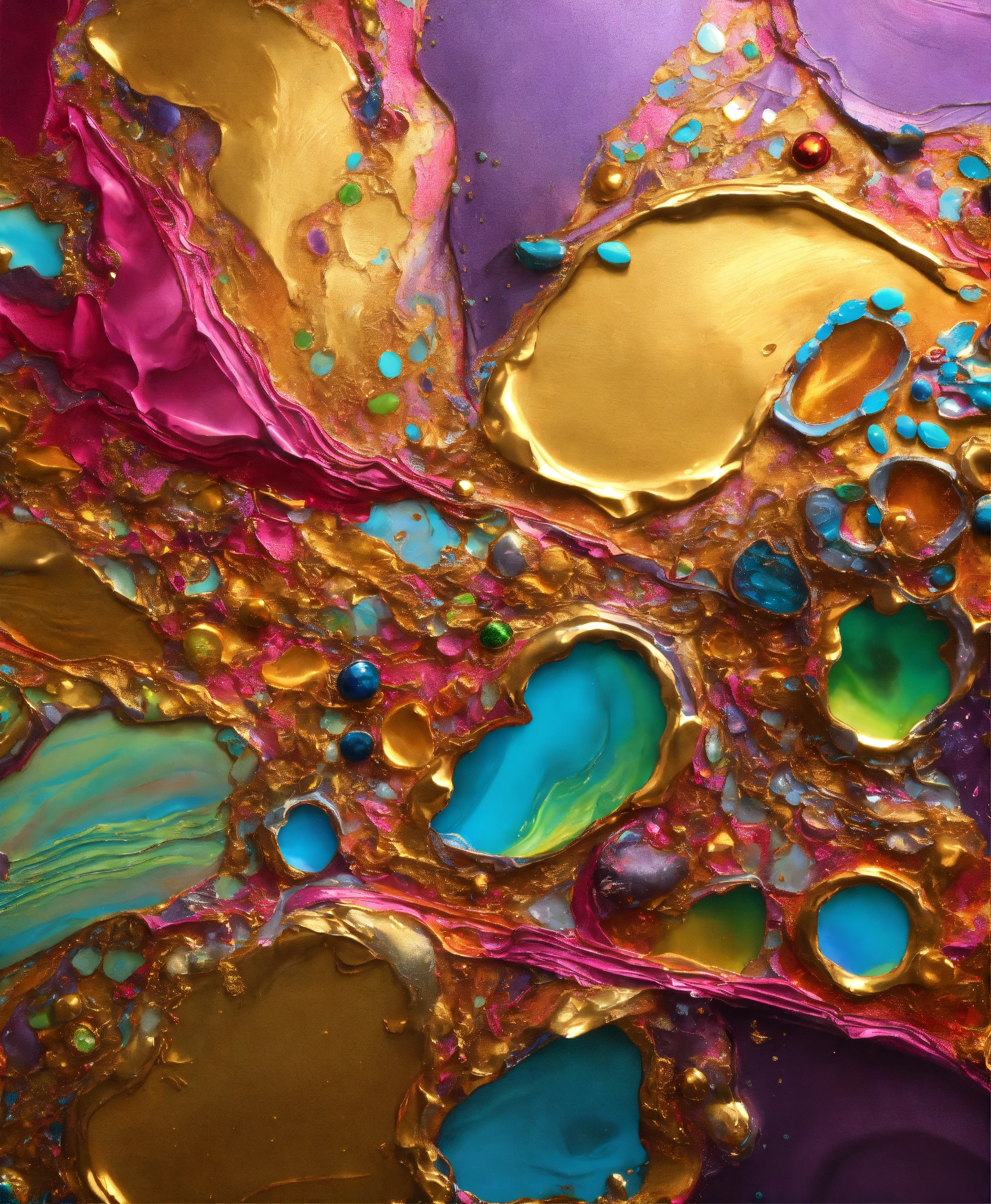 Lexica - Colorful abstract painting oil and water complex complicated ...