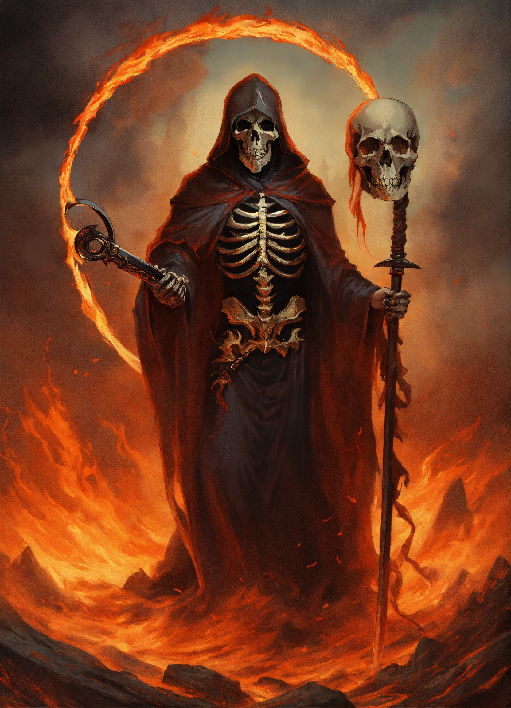 Lexica - The grim reaper with flowing scythe raised for the kill ...