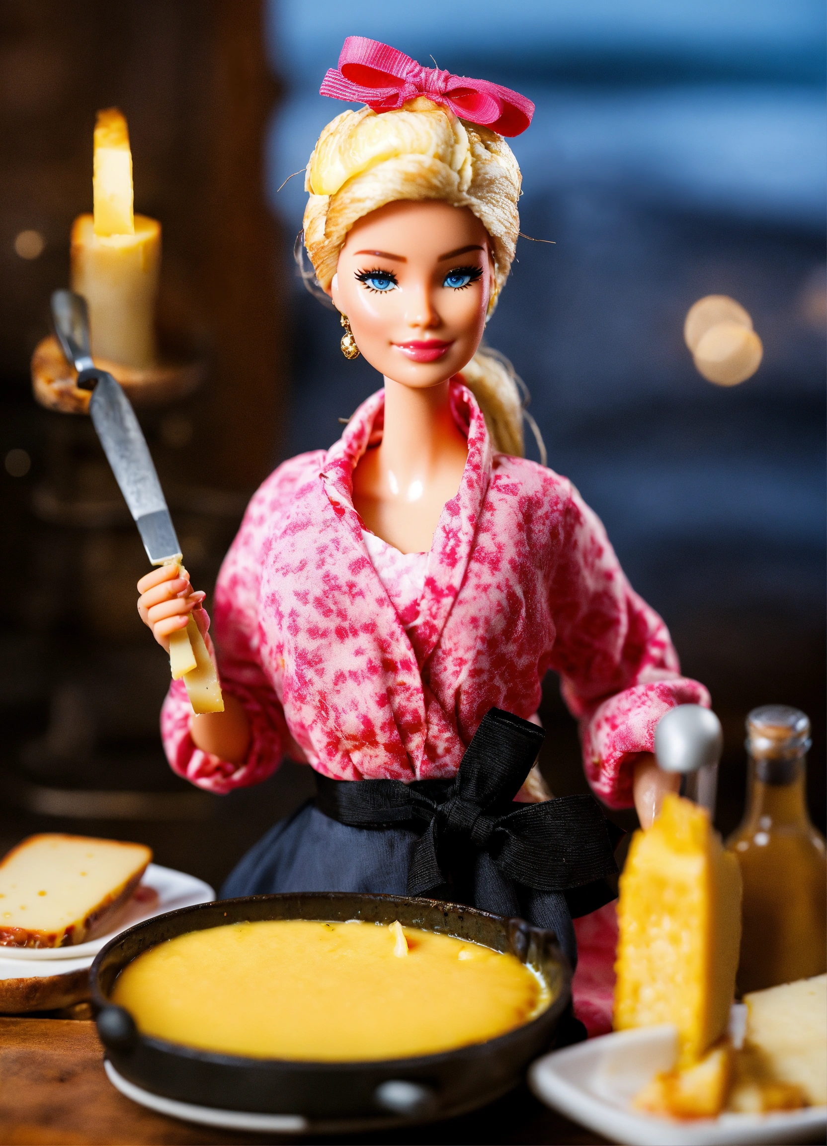 Lexica - French cheese raclette with Barbie