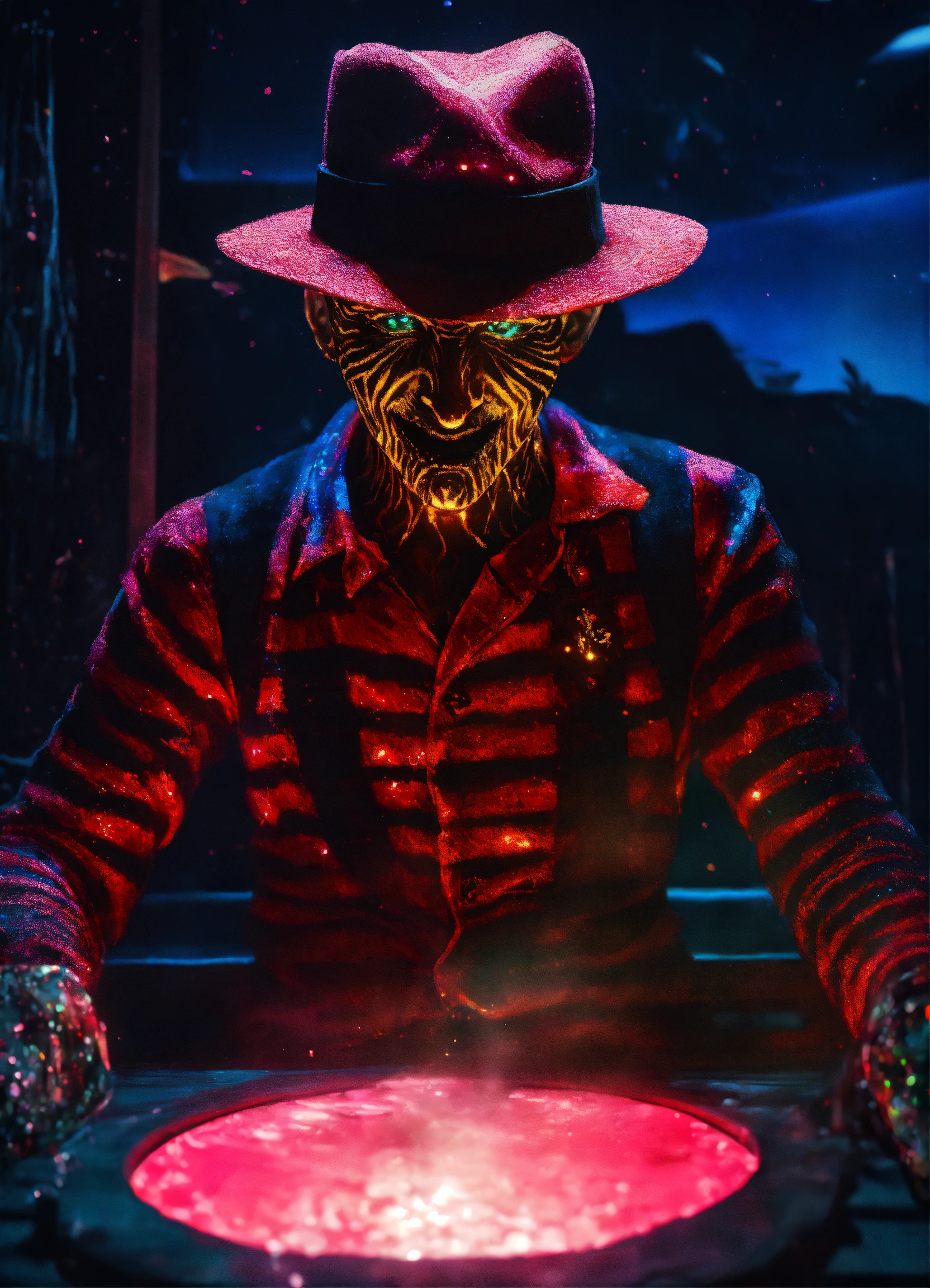 Lexica - Ultra realistic Cosmic Freddy Krueger of diamond and shimmer ...