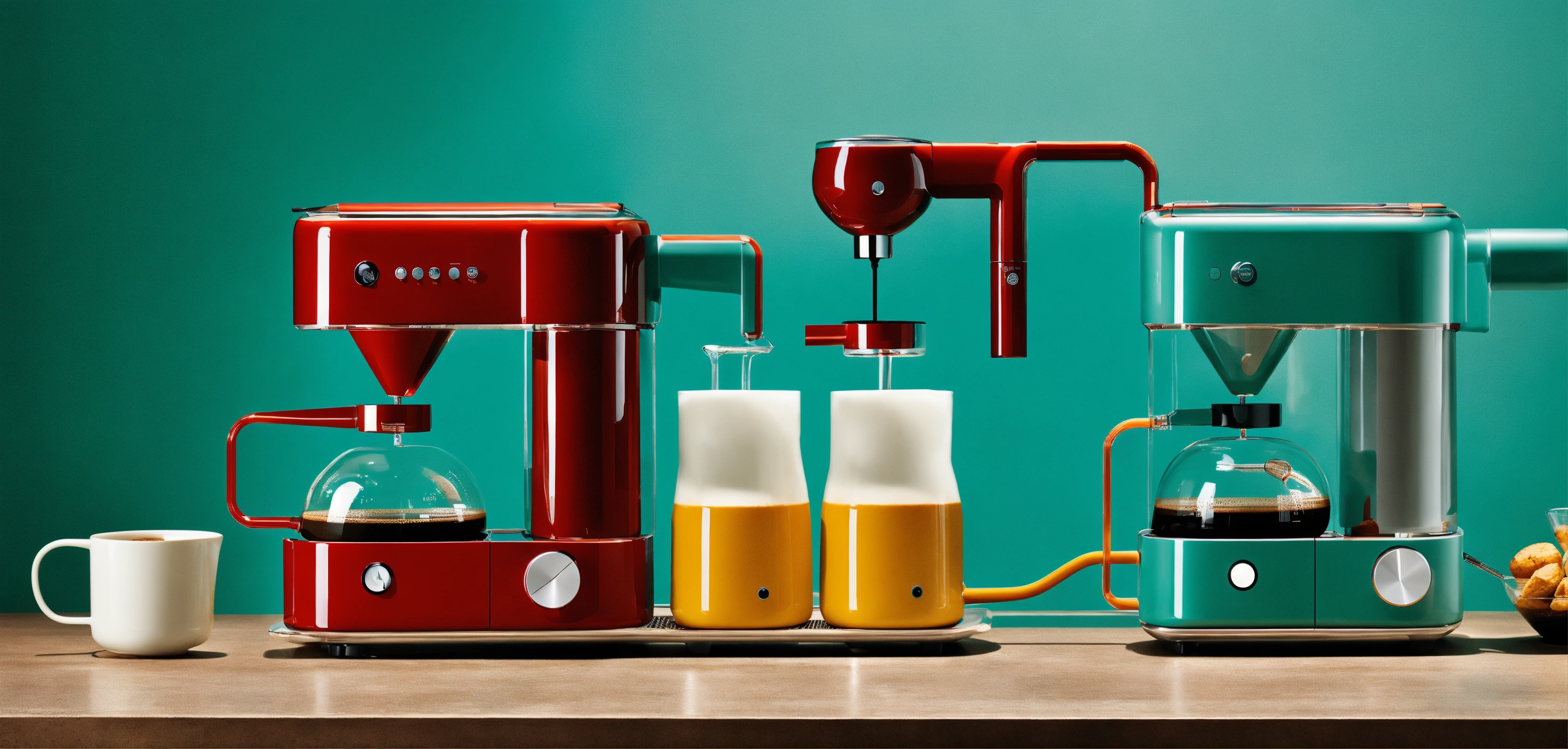 Lexica - A surreal coffee maker designed by Dieter Rams, wide flowing ...