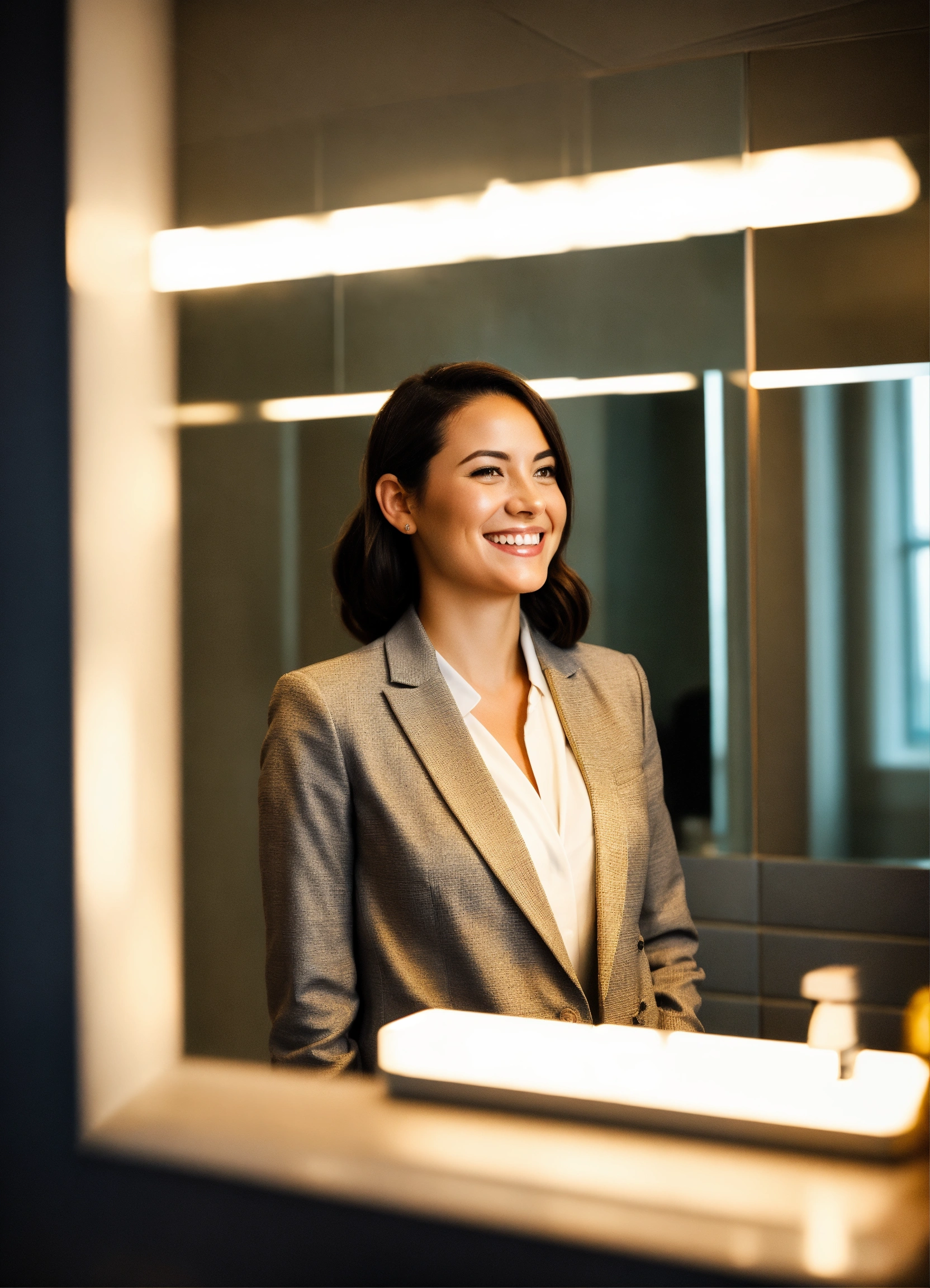 Lexica - A portrait of a young professional woman smiling confidently ...