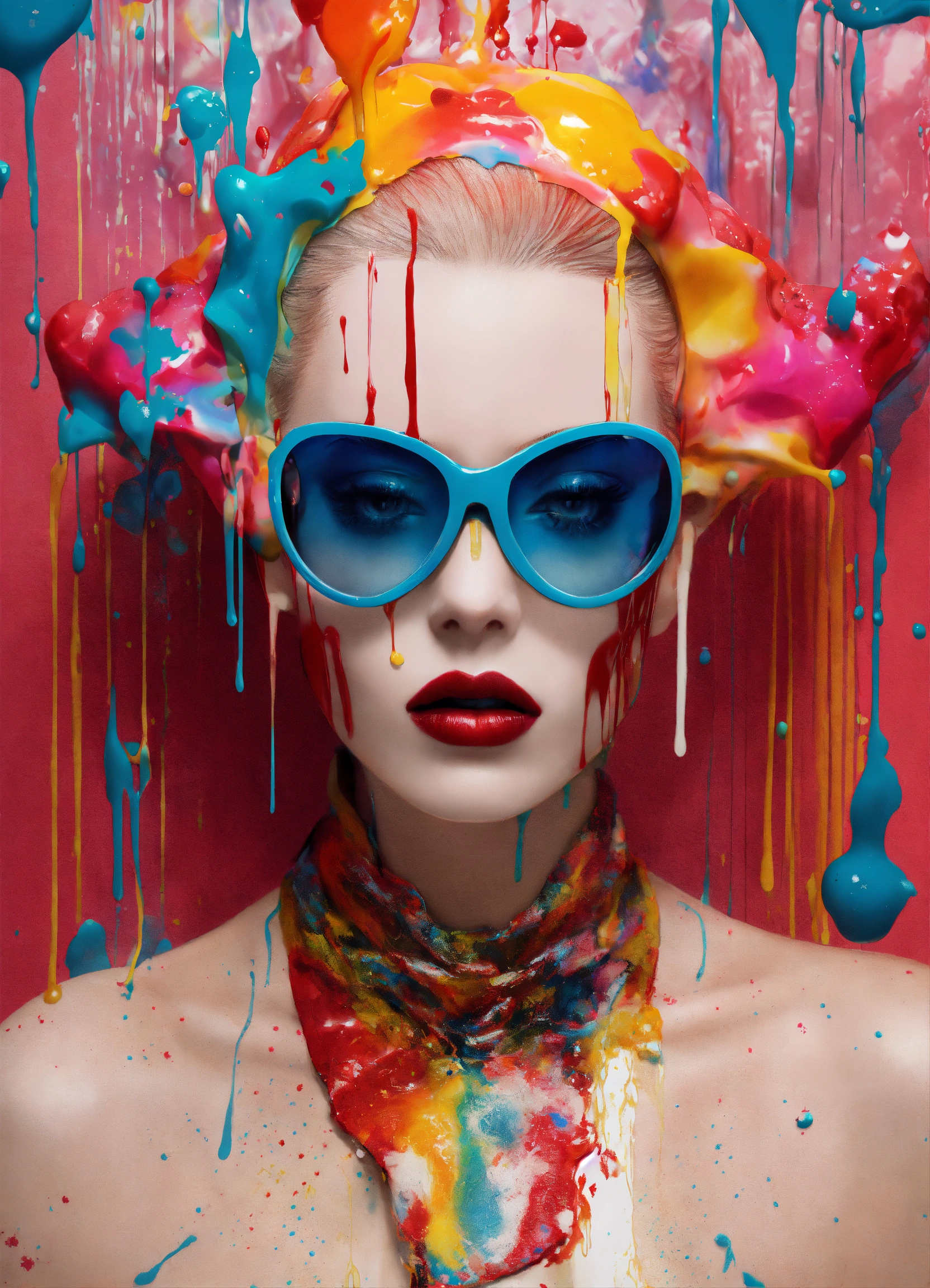 Lexica - Front portrait Photography, transparent porcelain cat woman ...