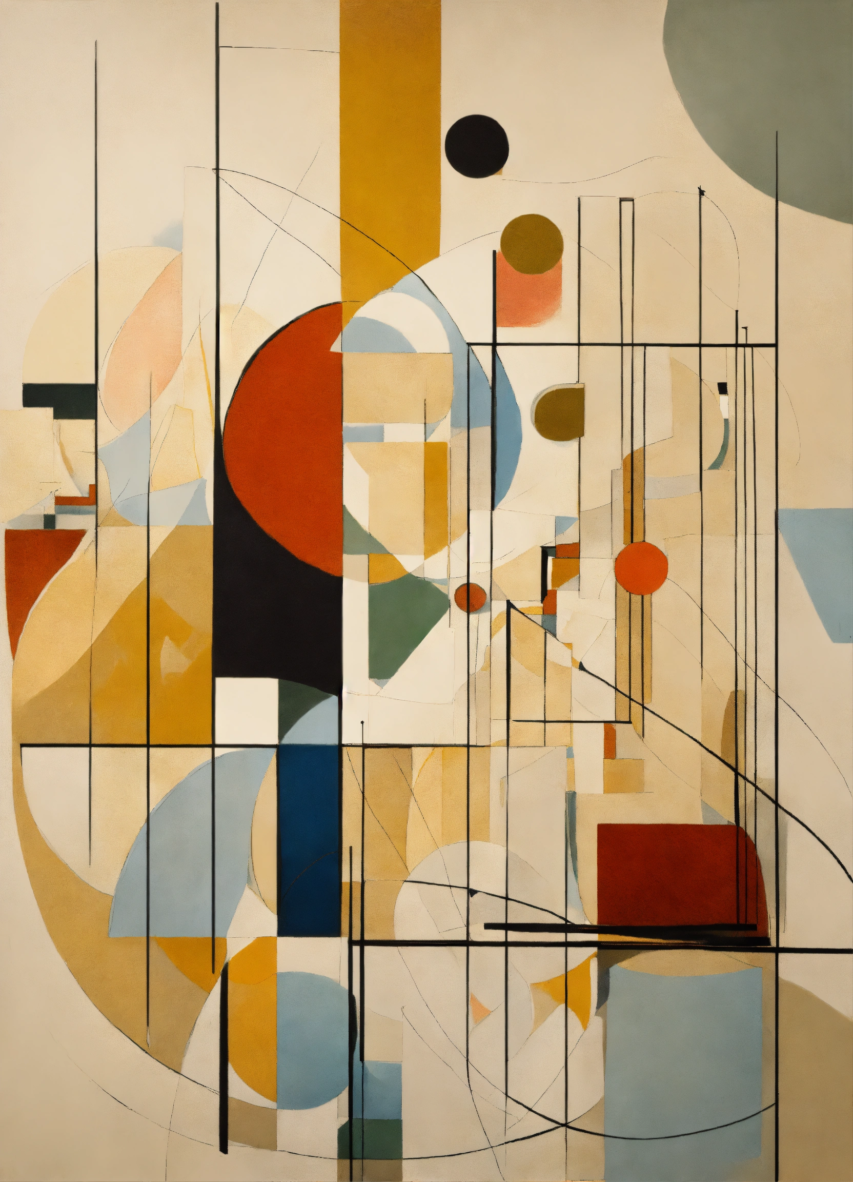 Lexica - Very minimalistic, art deco, a few minimal lines, muted colors ...