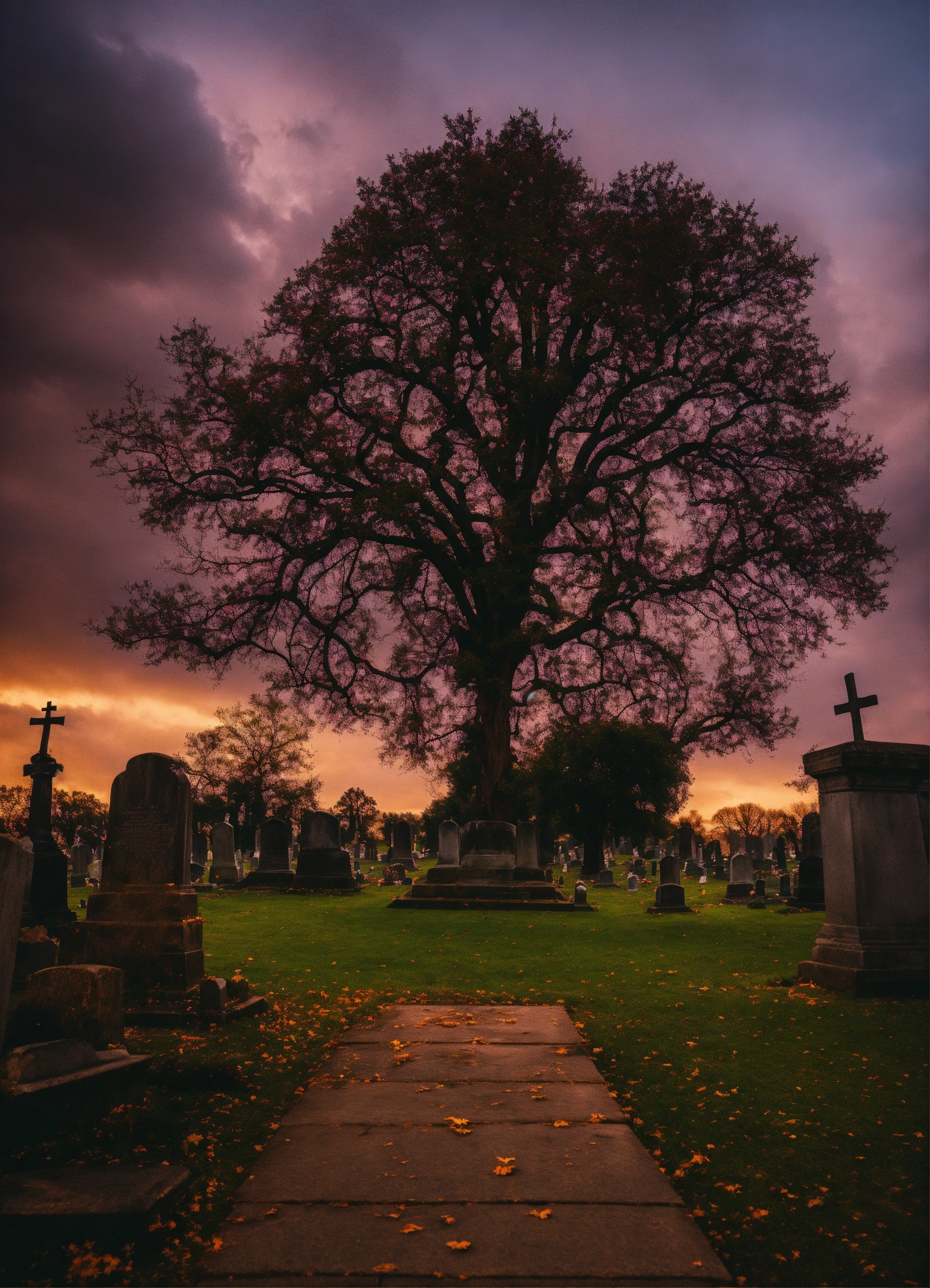 Lexica - An ominous tree in a cemetery