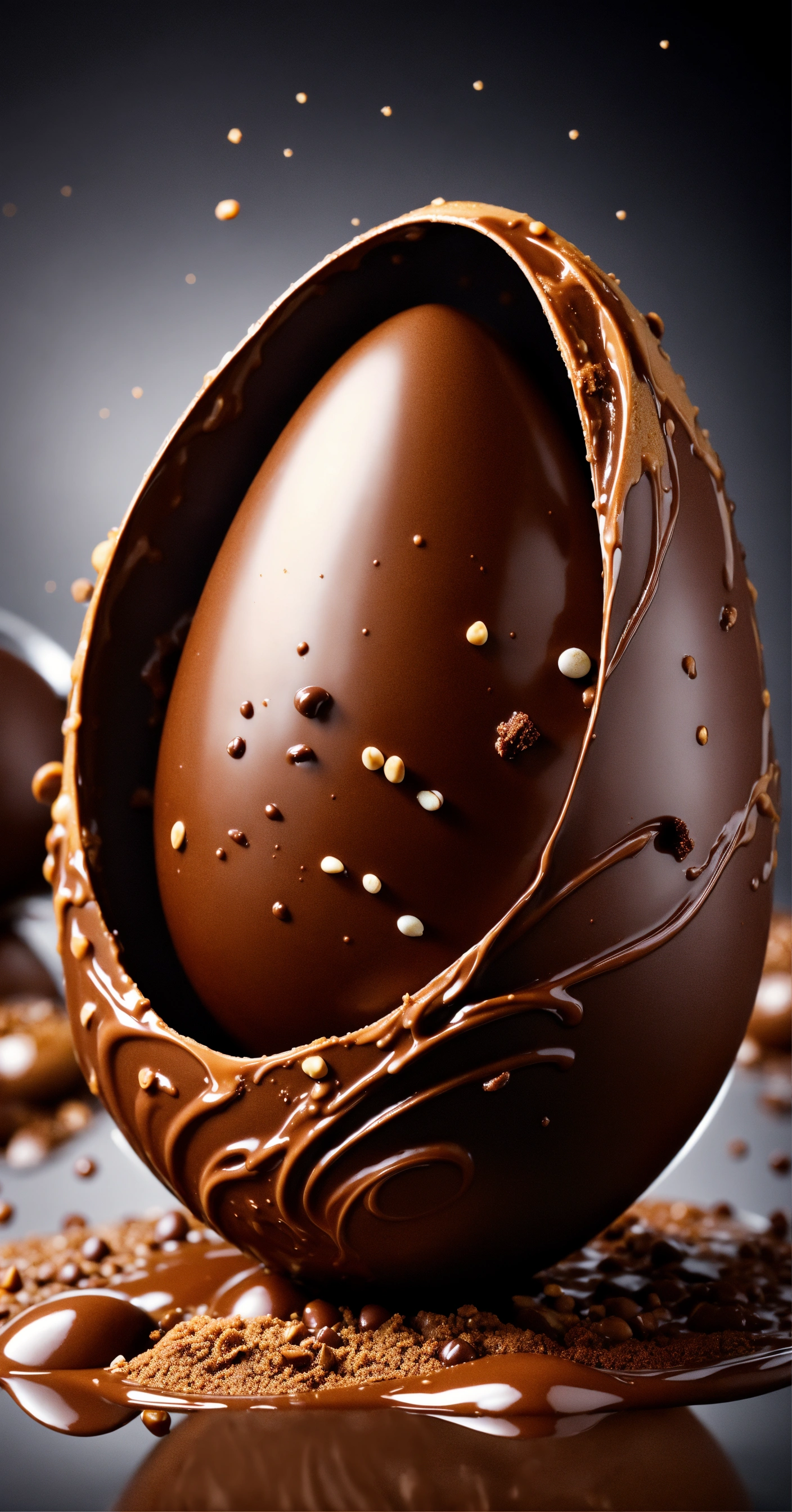 Lexica - Chocolate egg chocolate sculpture with swirl with spectacular ...