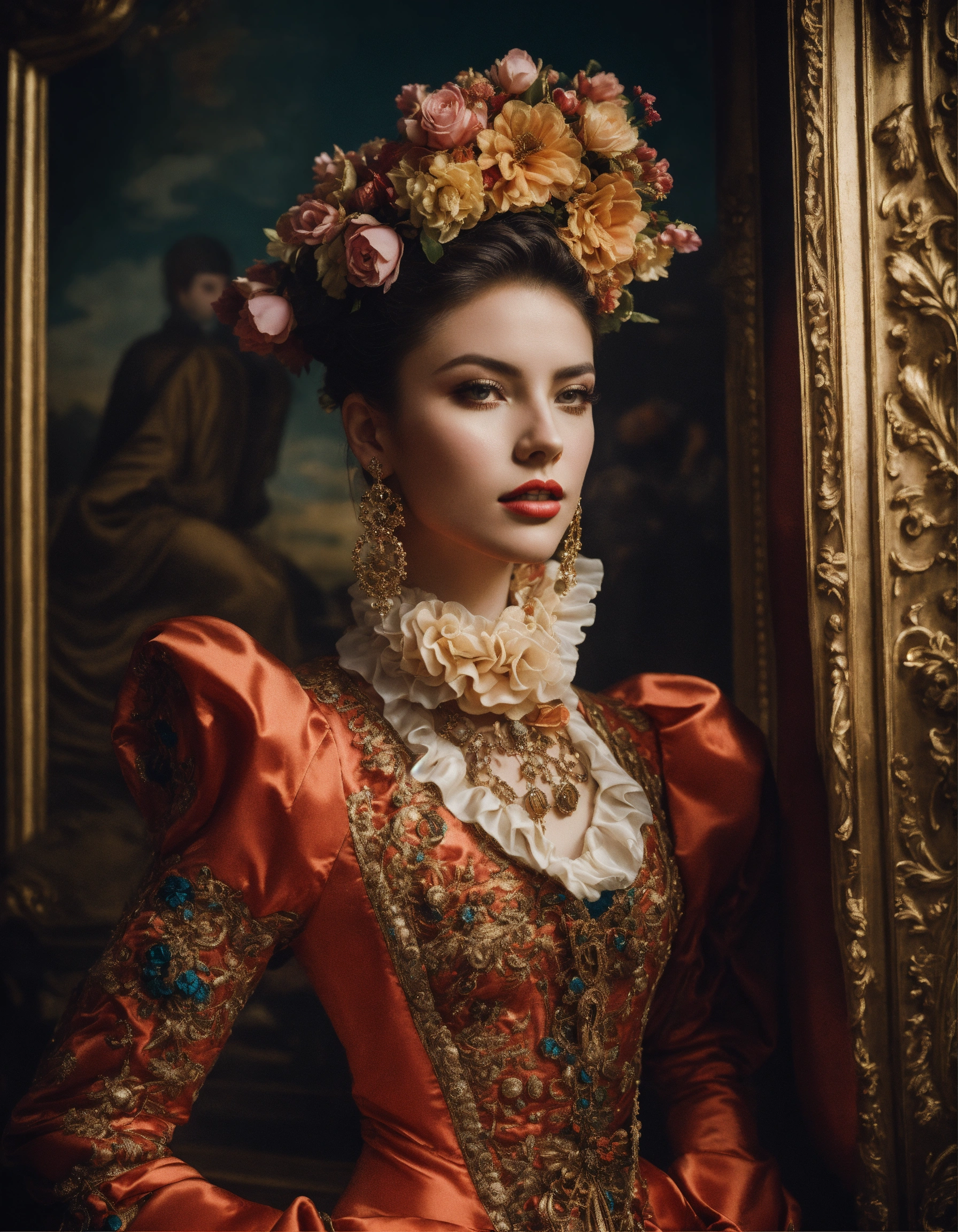 Lexica - Fashion shooting with a beautiful fashion model in baroque ...