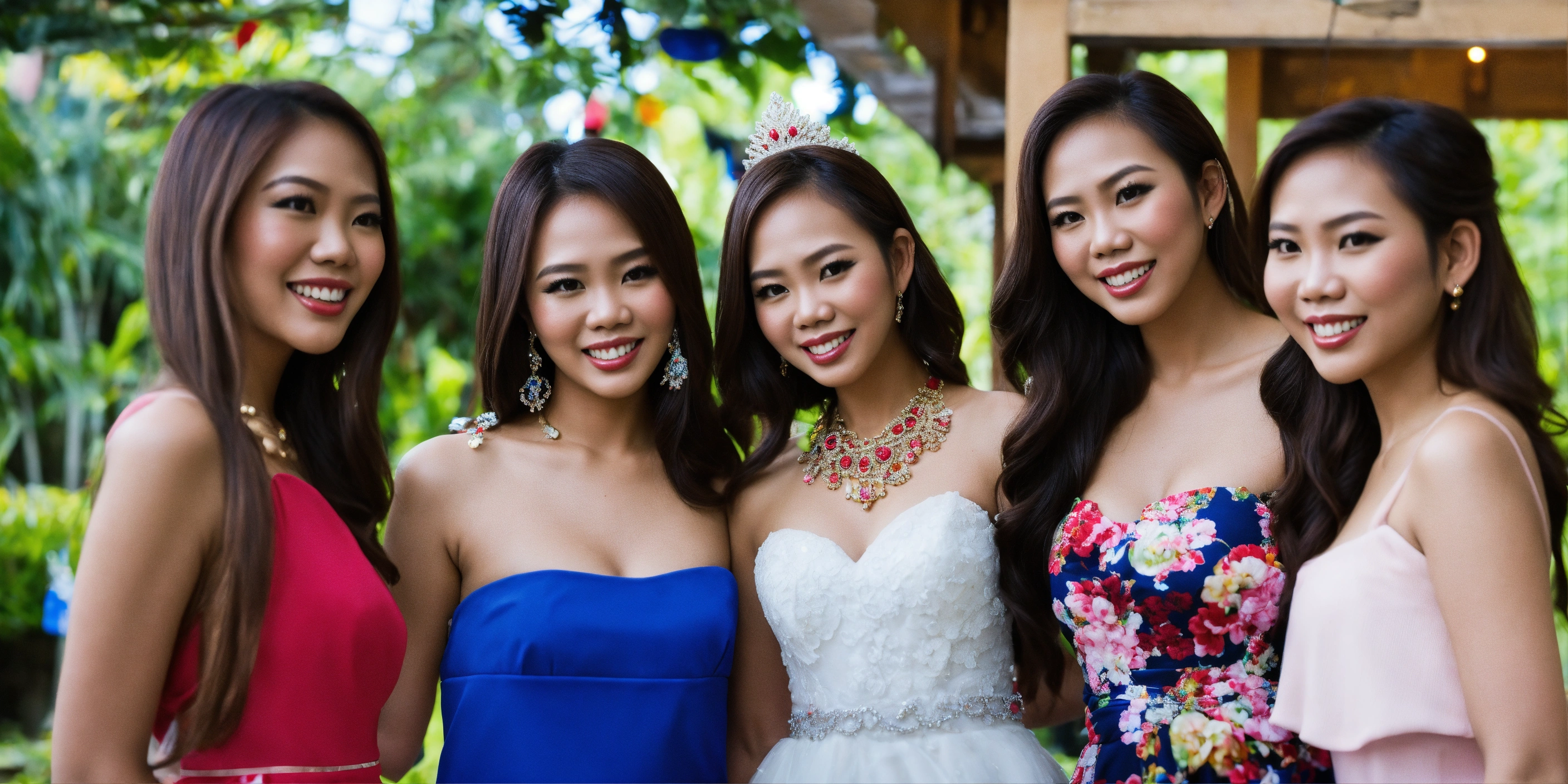 Lexica - Group of beautiful filipina women at a party